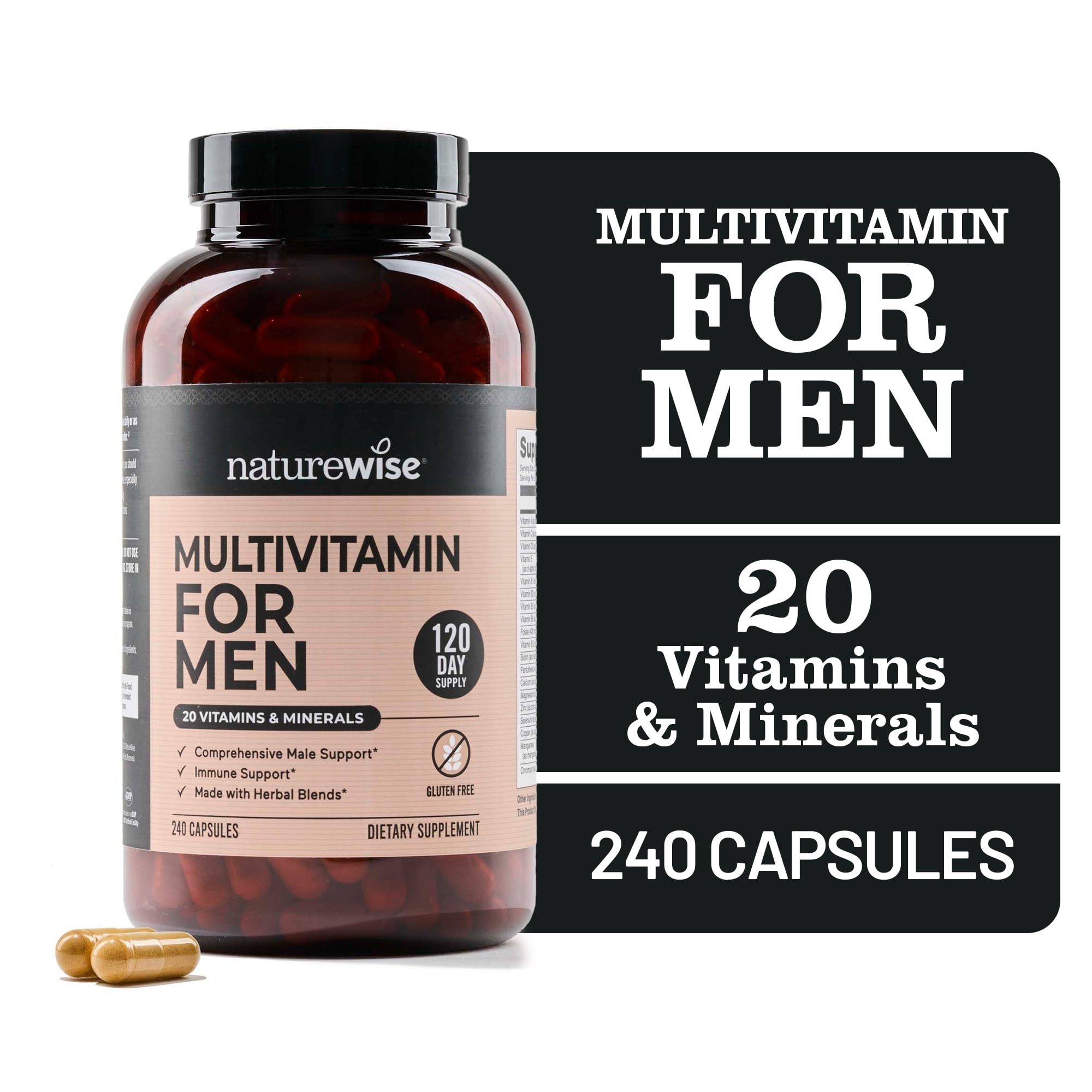 NatureWise Multivitamin for Men - Daily Mens Multivitamin & Mineral ...
