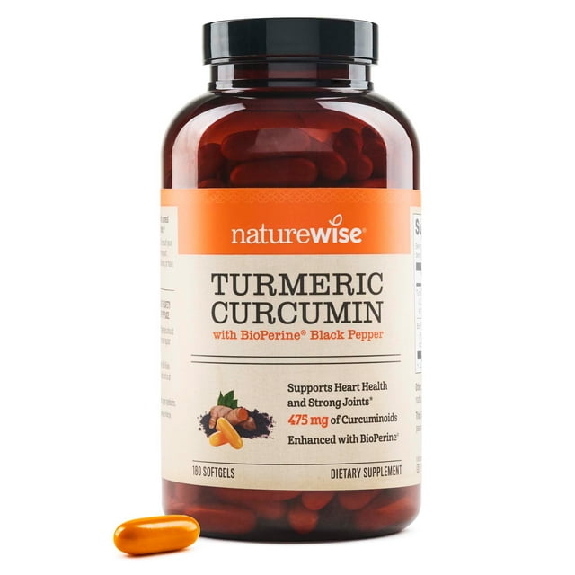 NatureWise Curcumin Turmeric 500mg Per Pill - Extra Strength, Enhanced ...