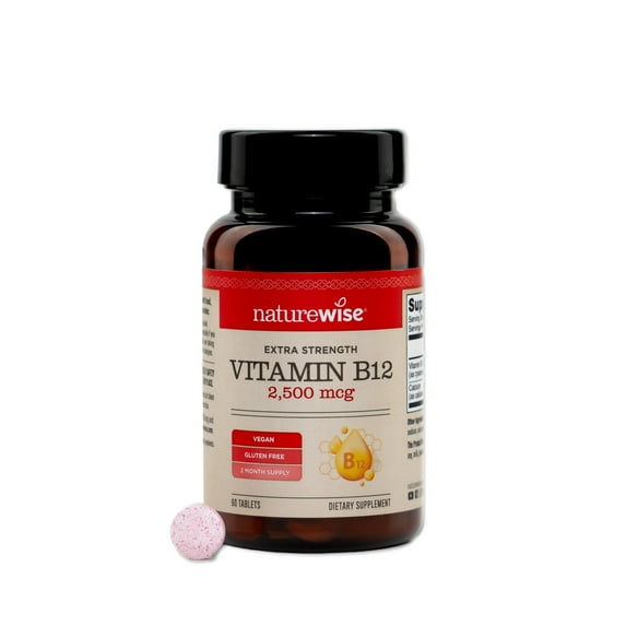 NatureWise Vitamin B12 Extra Strength 2500mcg - B12 Supplement for ...