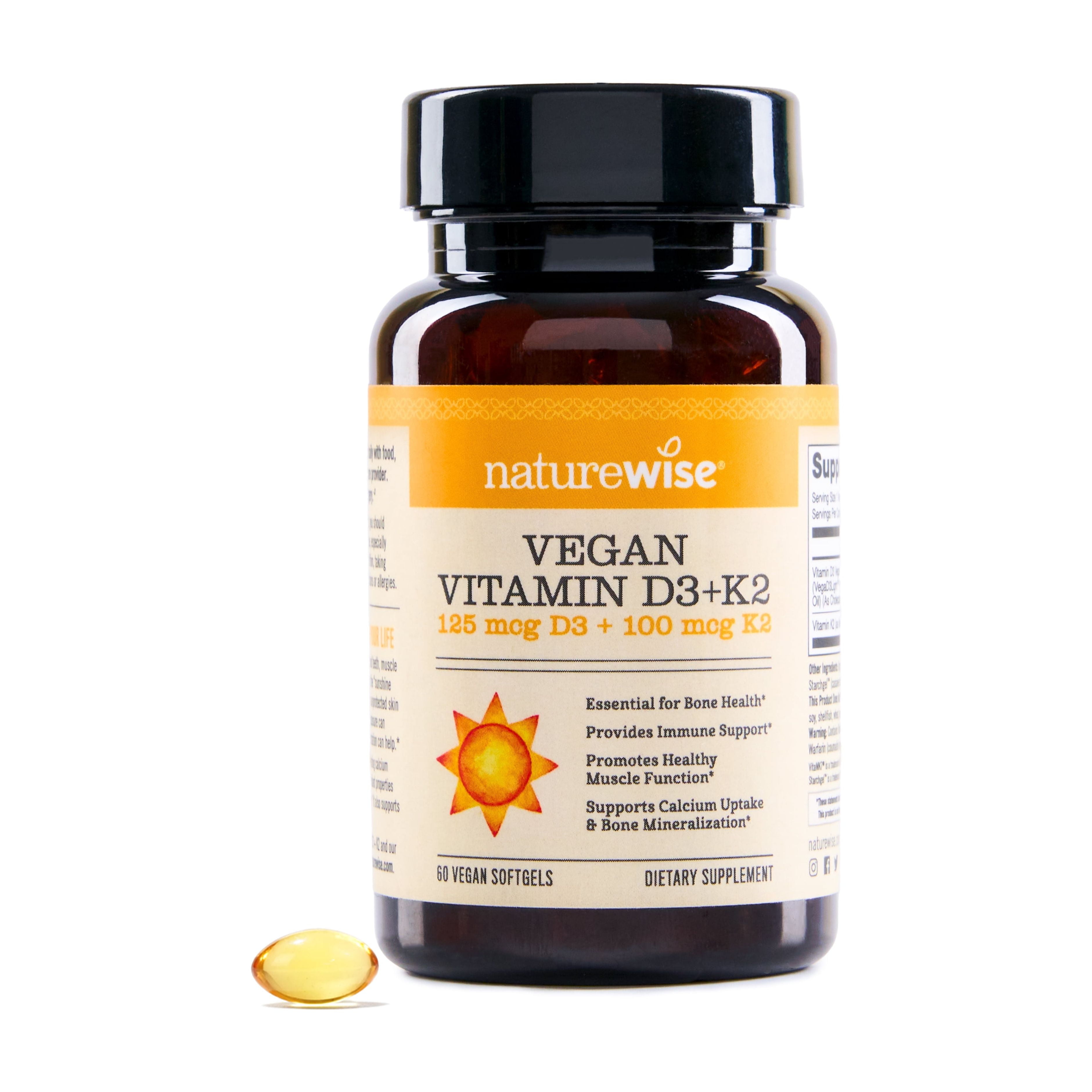 Brandclub - NatureWise Vitamin D3 + K2 with Plant Based Vitamin D ...