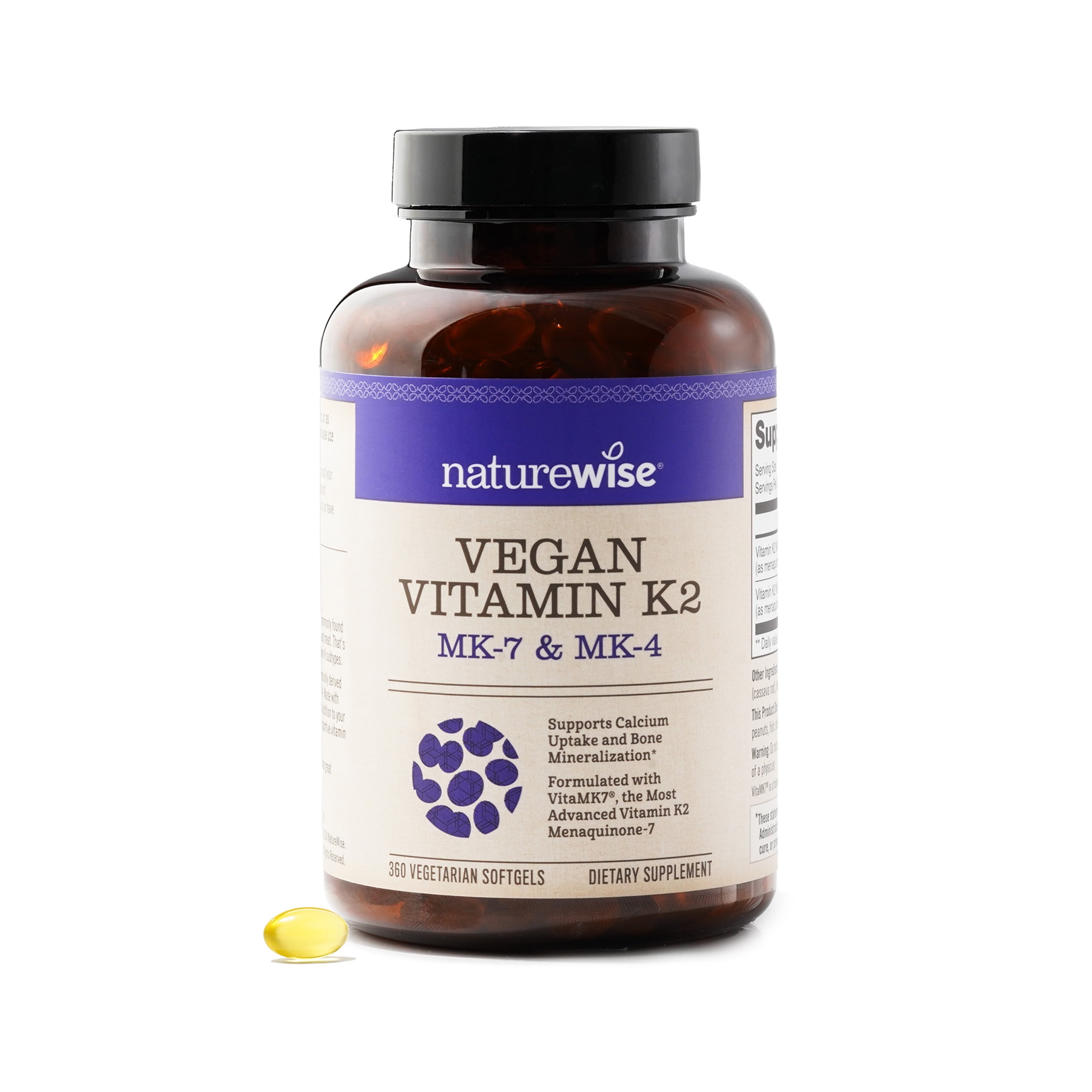 NatureWise Vitamin K2 MK-7 100mcg and MK-4 500mcg - Enhanced ...