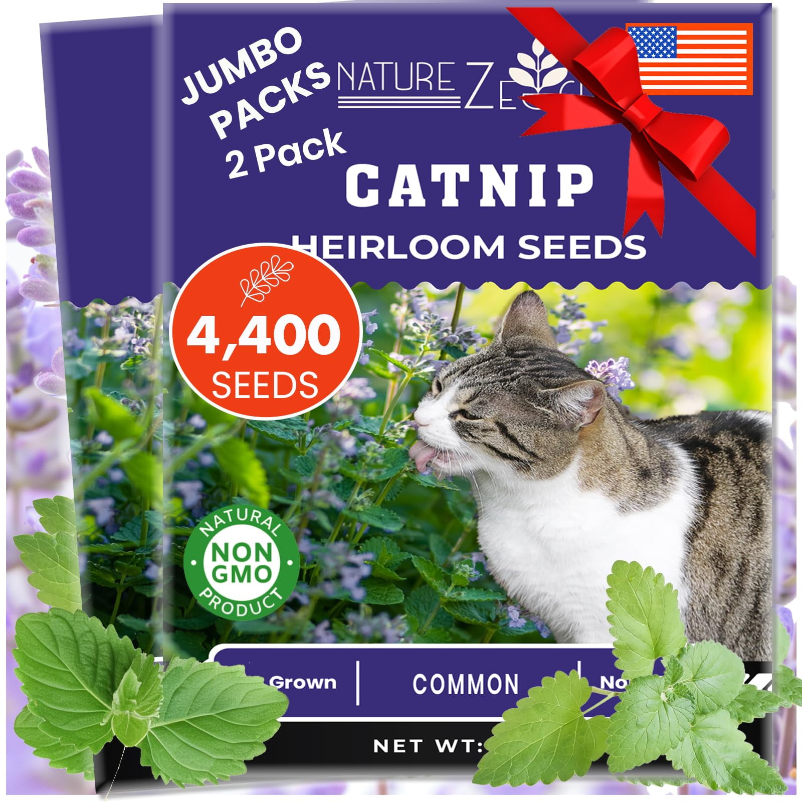 NatureZ Edge Catnip Seeds for Planting, ITL1 2.6 Grams, 4400+ Herb ...