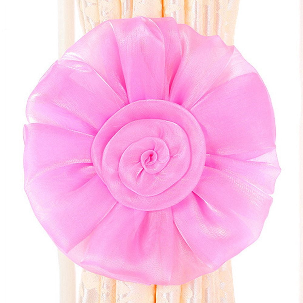 Naturegr 1 Pair Rose Flower Window Treatment Curtain Holdback Decor ...
