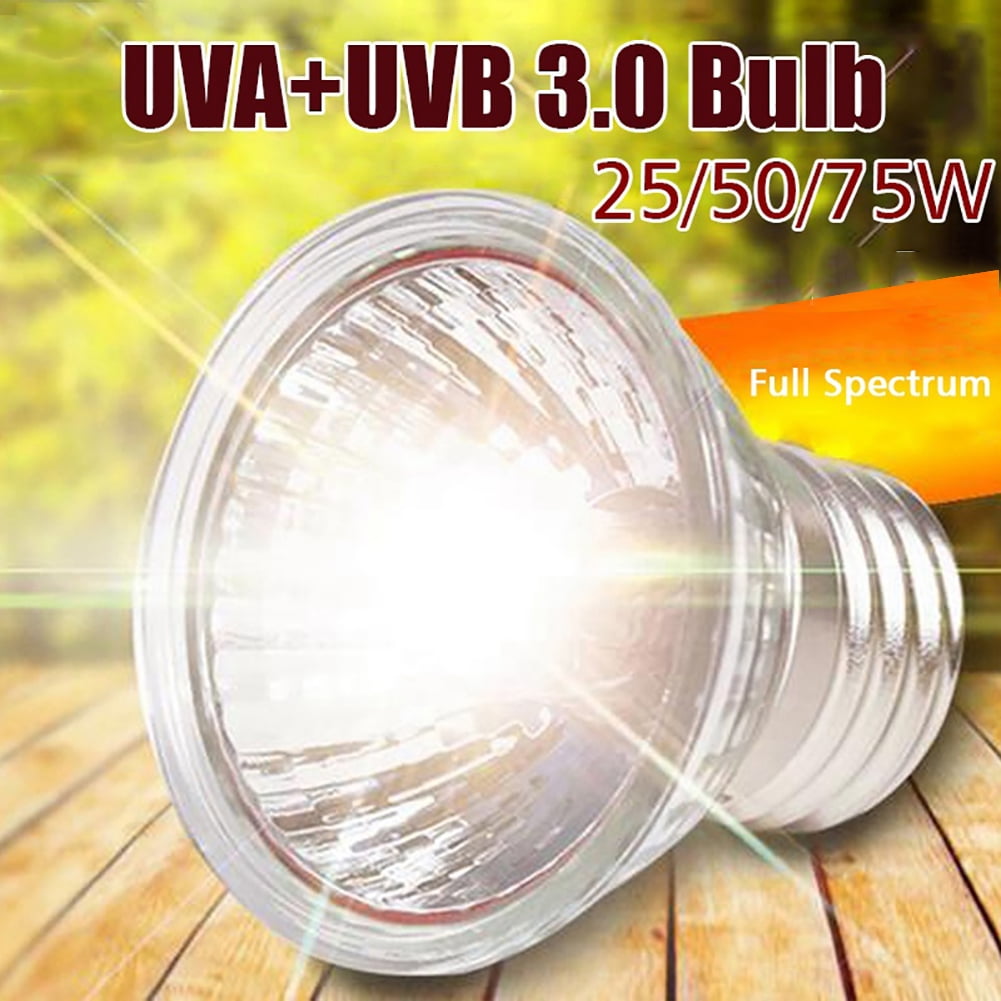 Naturegr 25/50/75W 110V E27 UVA+UVB Heat Heating Lamp Light Blub for Reptile Pet Brooder ...