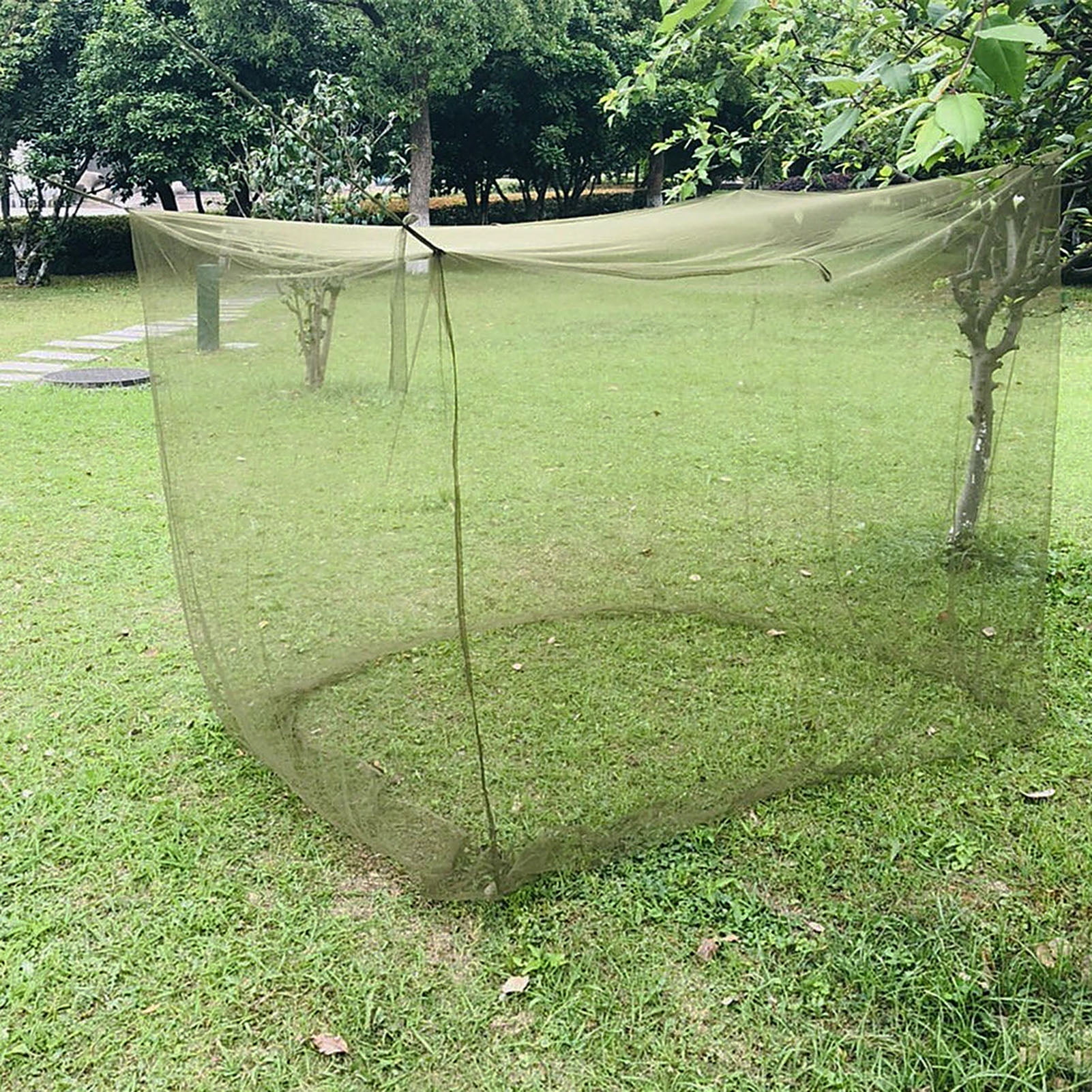 Naturegr Outdoor Single Mosquito Net Portable Army Green Folding Bed ...