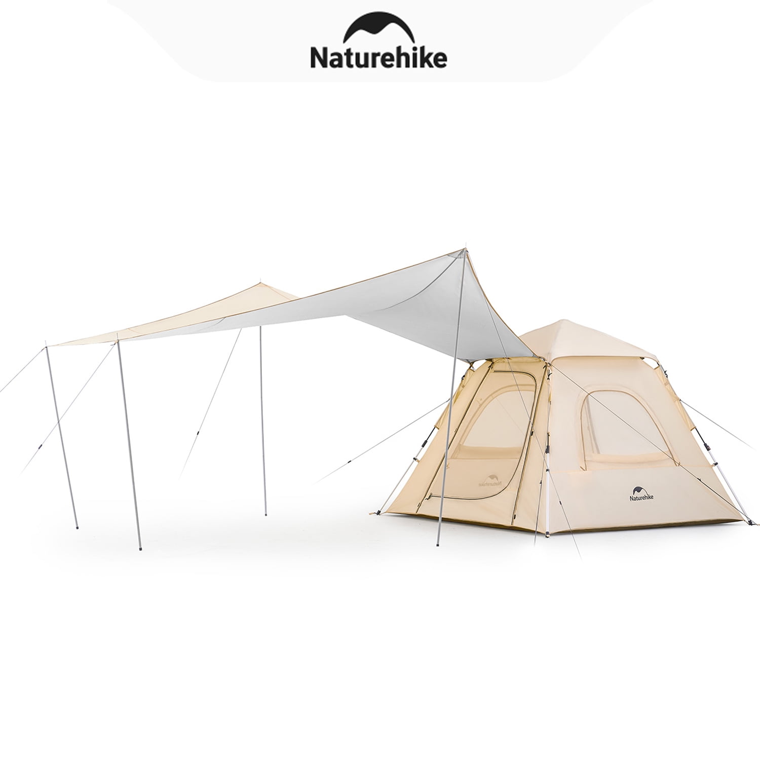 Naturehike, Auto Setup Family Camping Tent for 2-4 Person, Cabin ...