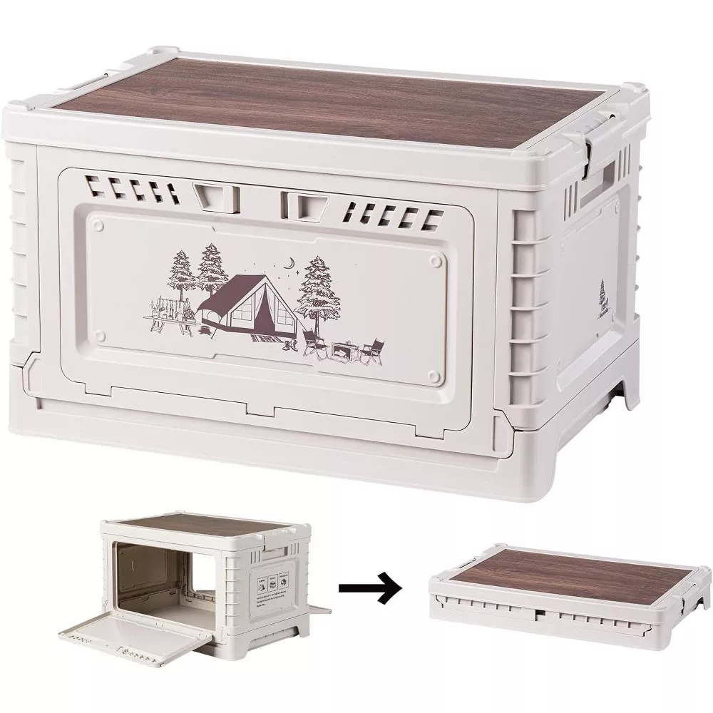 Naturehike Collapsible Storage Box, 50L Stackable Plastic Container ...