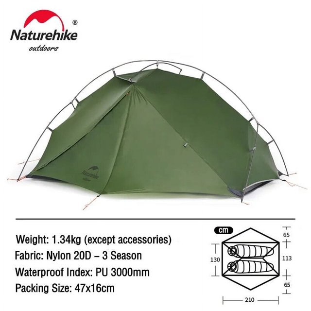 Naturehike Tent VIK Ultralight Single Tent Waterproof Camping Tent ...