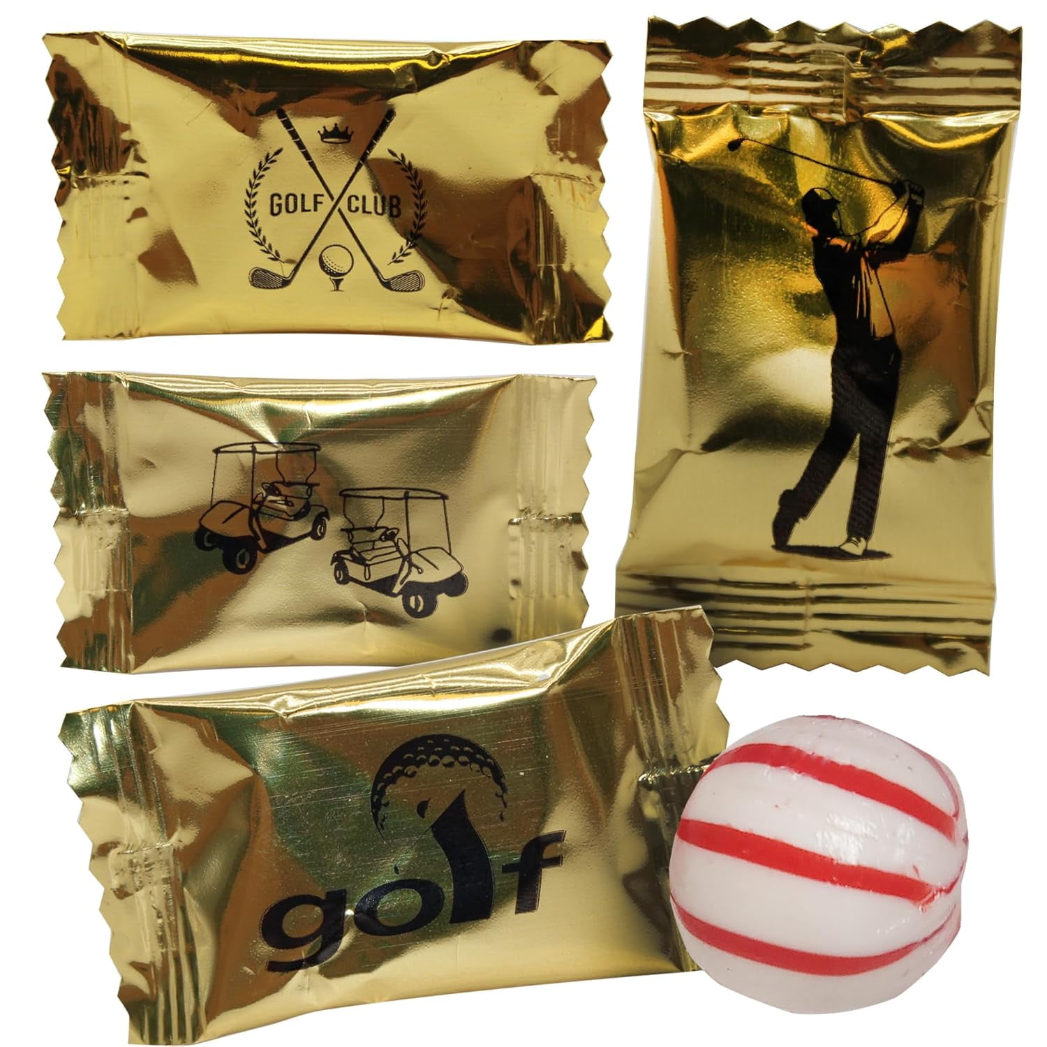 Naturejam 100 Count Golf Peppermint Individually Wrapped Mints for any Golf Party Decorations ...