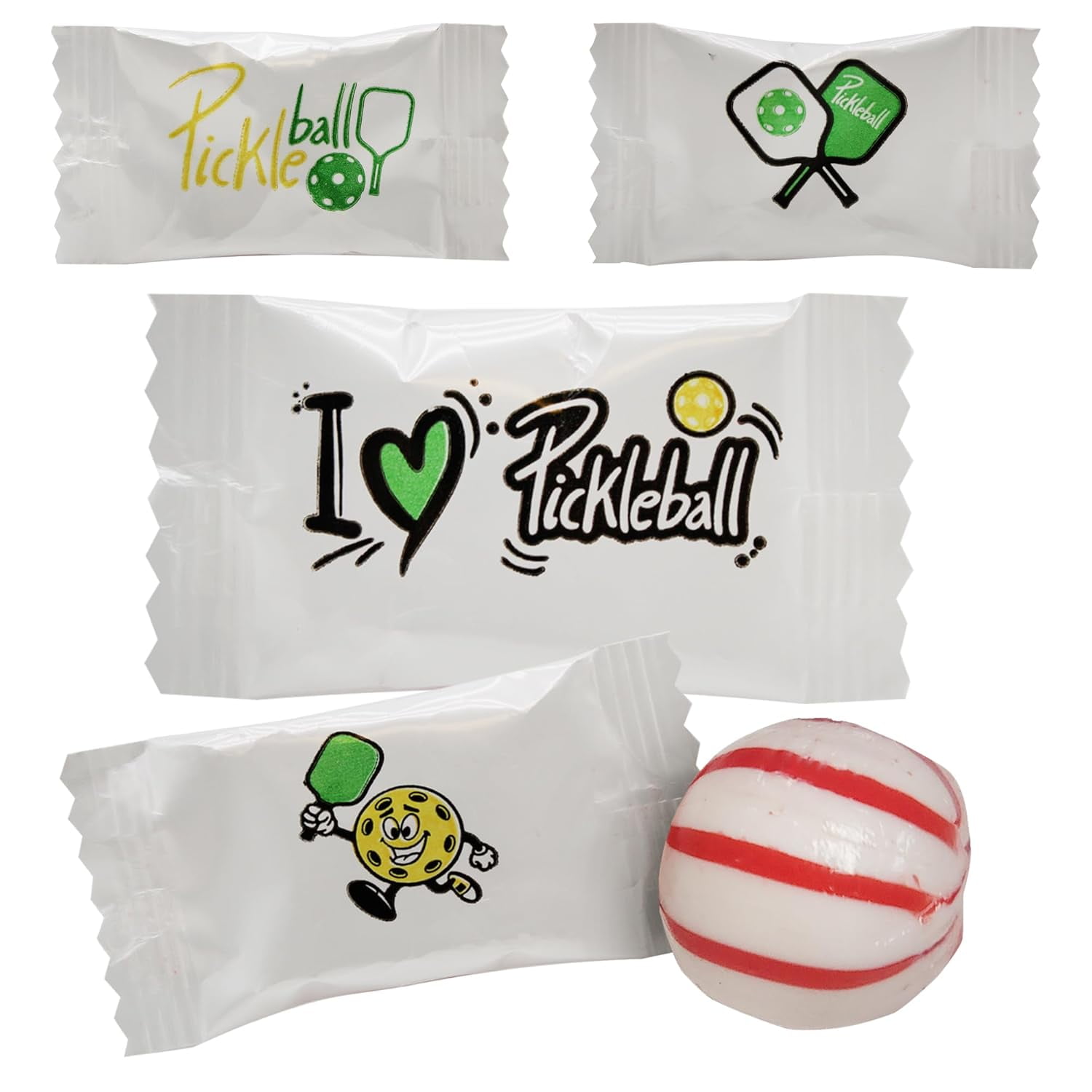 Naturejam 100 Count Pickleball Themed Peppermints Candy - Perfect Gifts ...