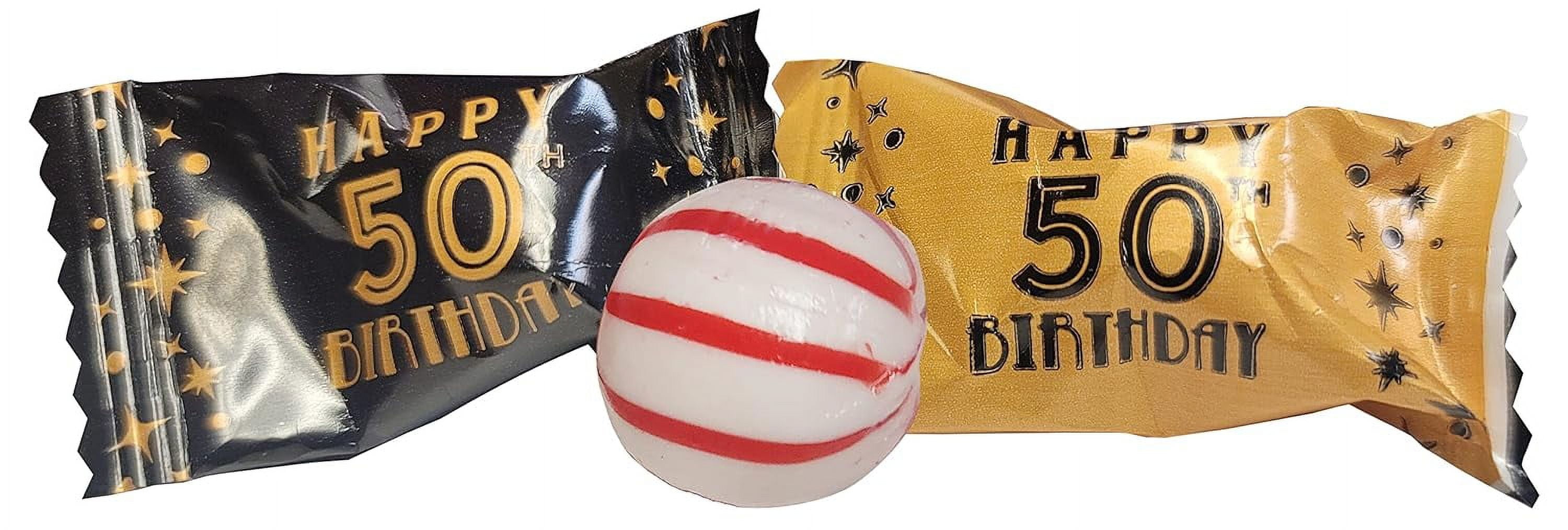 Naturejam 50th Birthday Themed Peppermints 100 Count Wrapped - Mint ...