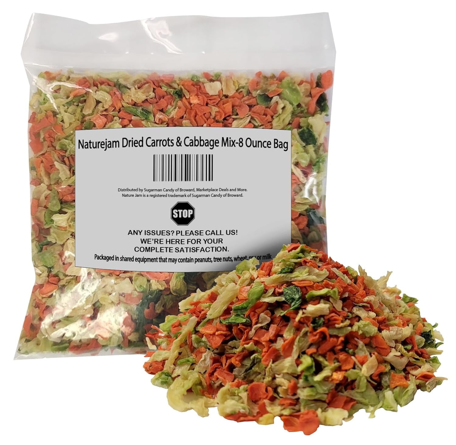 Naturejam Dried Carrots & Cabbage Mix-8 Ounce Bag-To Make Side Steamed ...