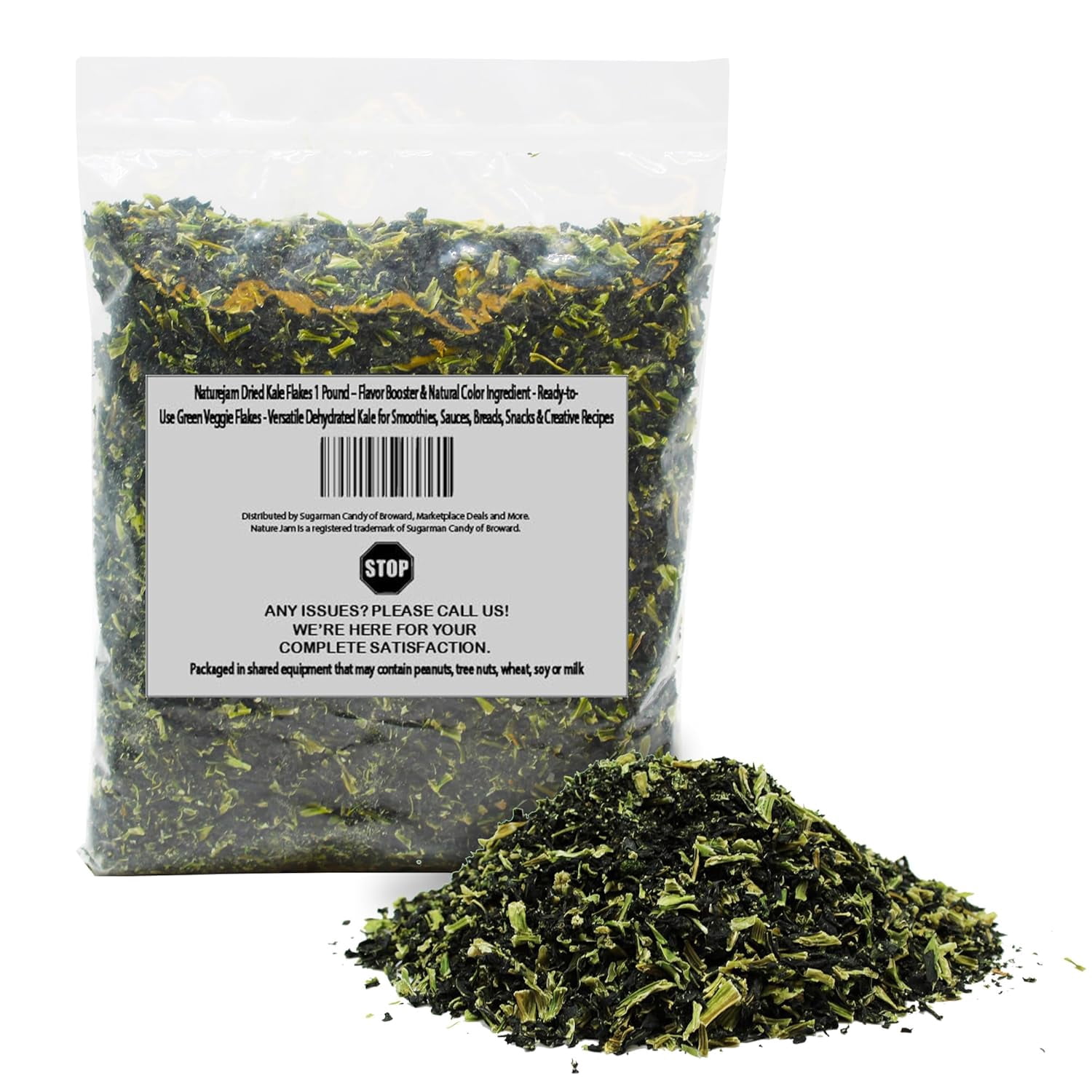 Naturejam Dried Kale Flakes 1 Pound – Flavor Booster & Natural Color ...