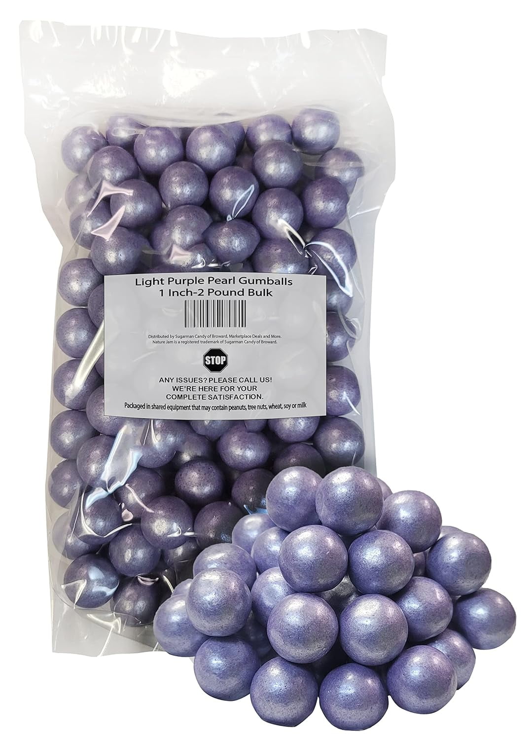 Naturejam Light Purple Pearl Gumballs 1 inch-2 Pound for Baby Showers ...