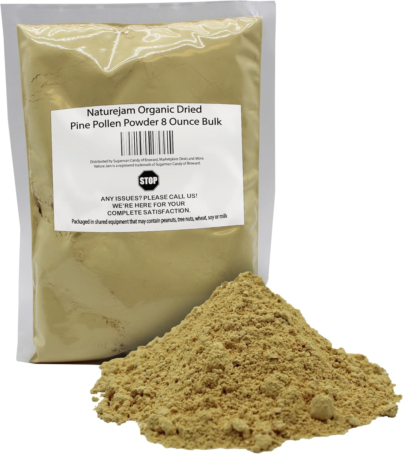 Naturejam ORGANIC Dried Pine Pollen Powder 8 Ounce BULK-Premium ...