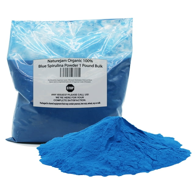 Naturejam Organic Blue Spirulina Powder 1 Pound Bulk-Premium Culinary ...