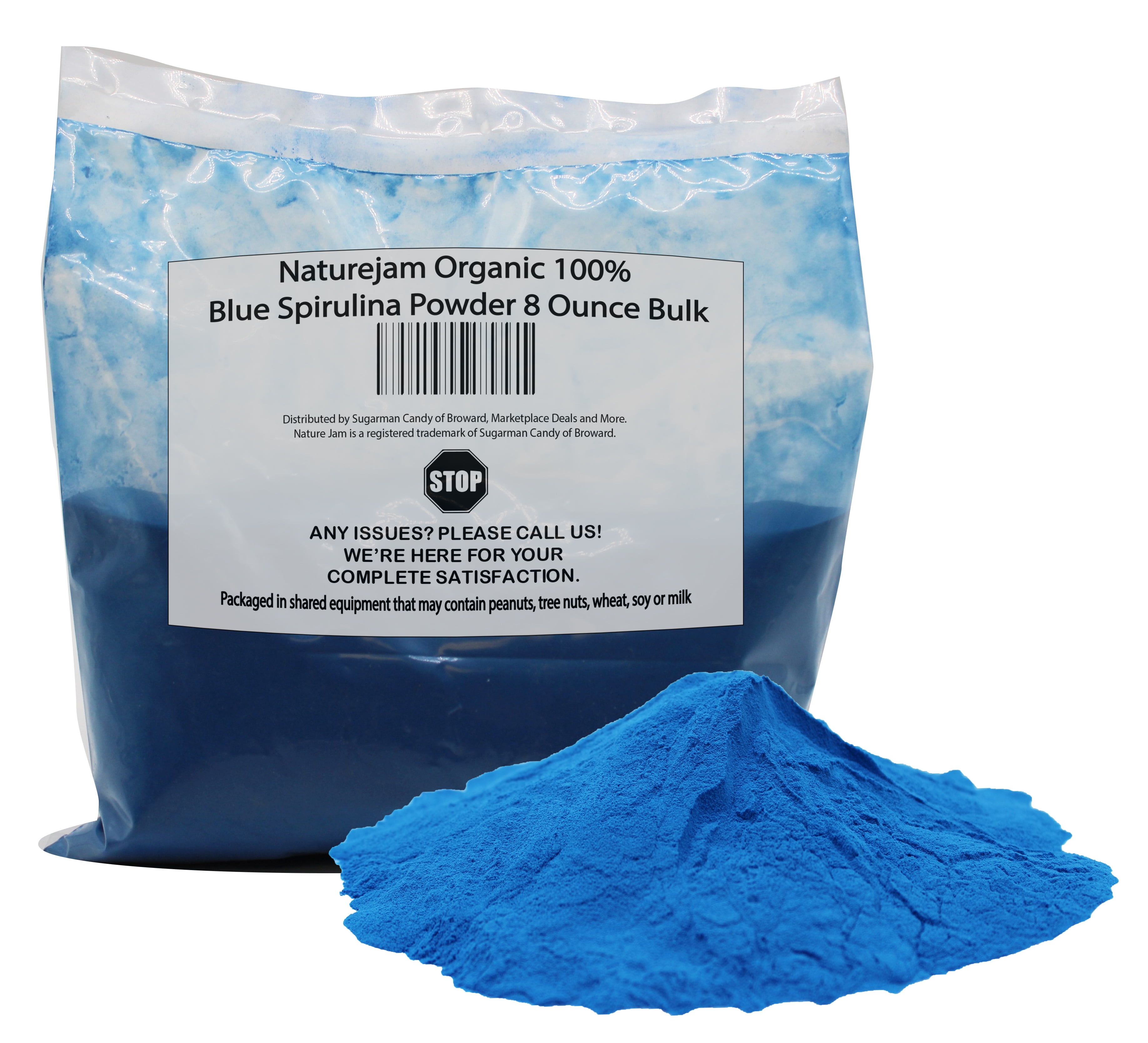 Naturejam Organic Blue Spirulina Powder, Culinary Grade Superfood ...