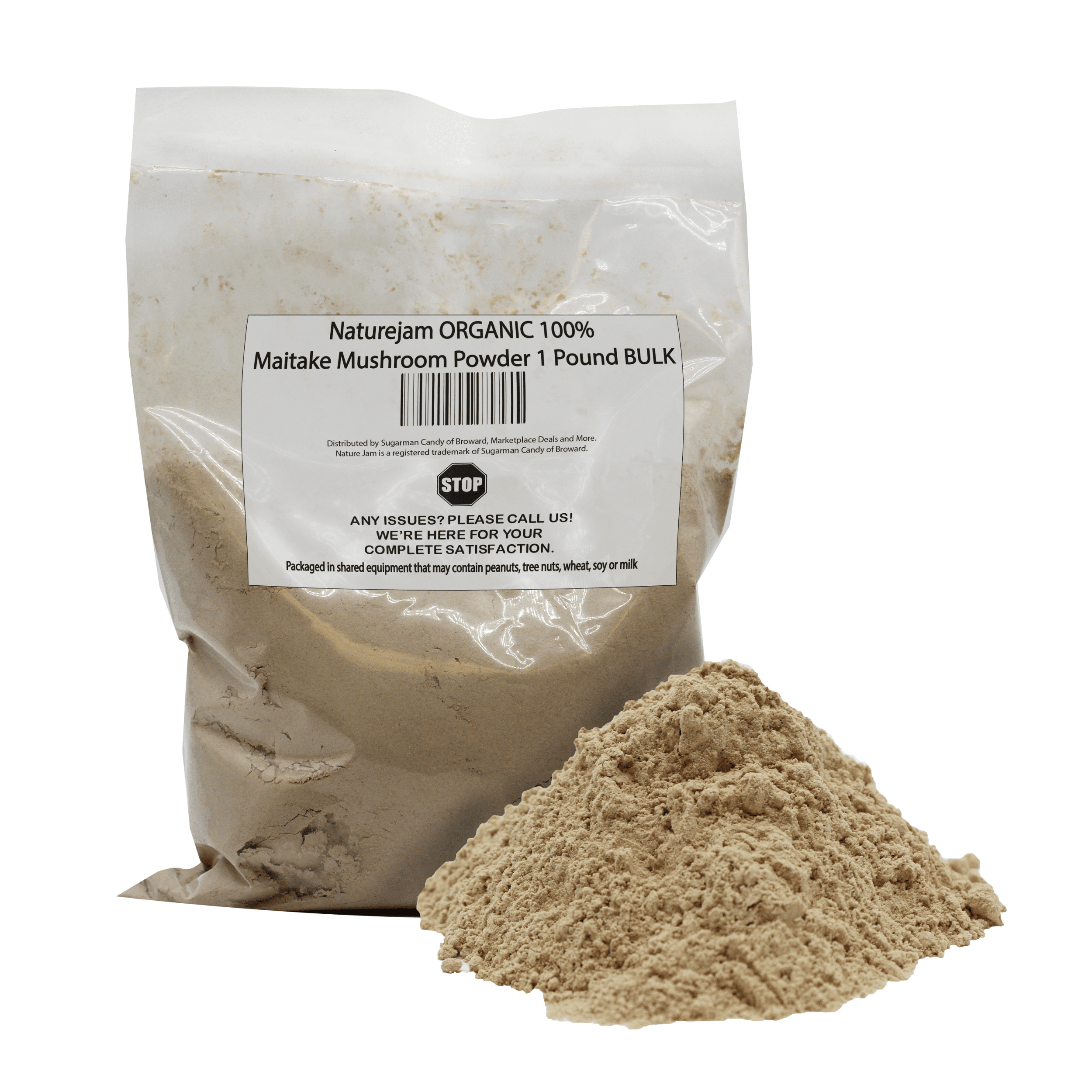 Naturejam Organic Maitake Mushroom Powder 1lb for Smoothies & Baking ...