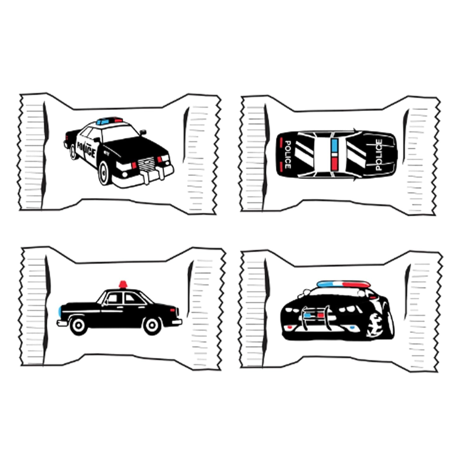 Naturejam Police Car Peppermint Candy - Police Car Party Favors ...