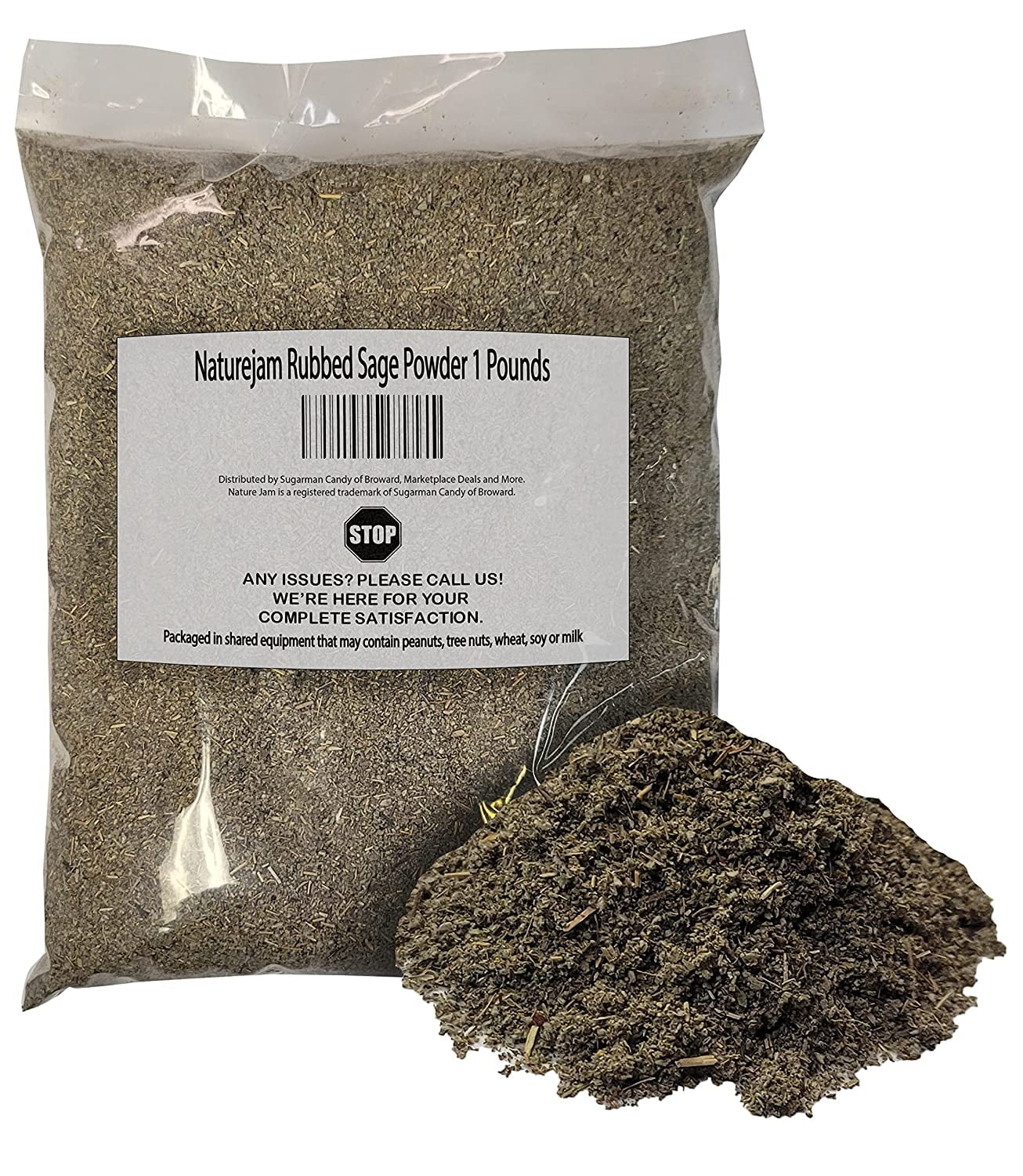 Naturejam, Sage Food Grade, 1 Pound, Rubbed Salvia officinalis ...