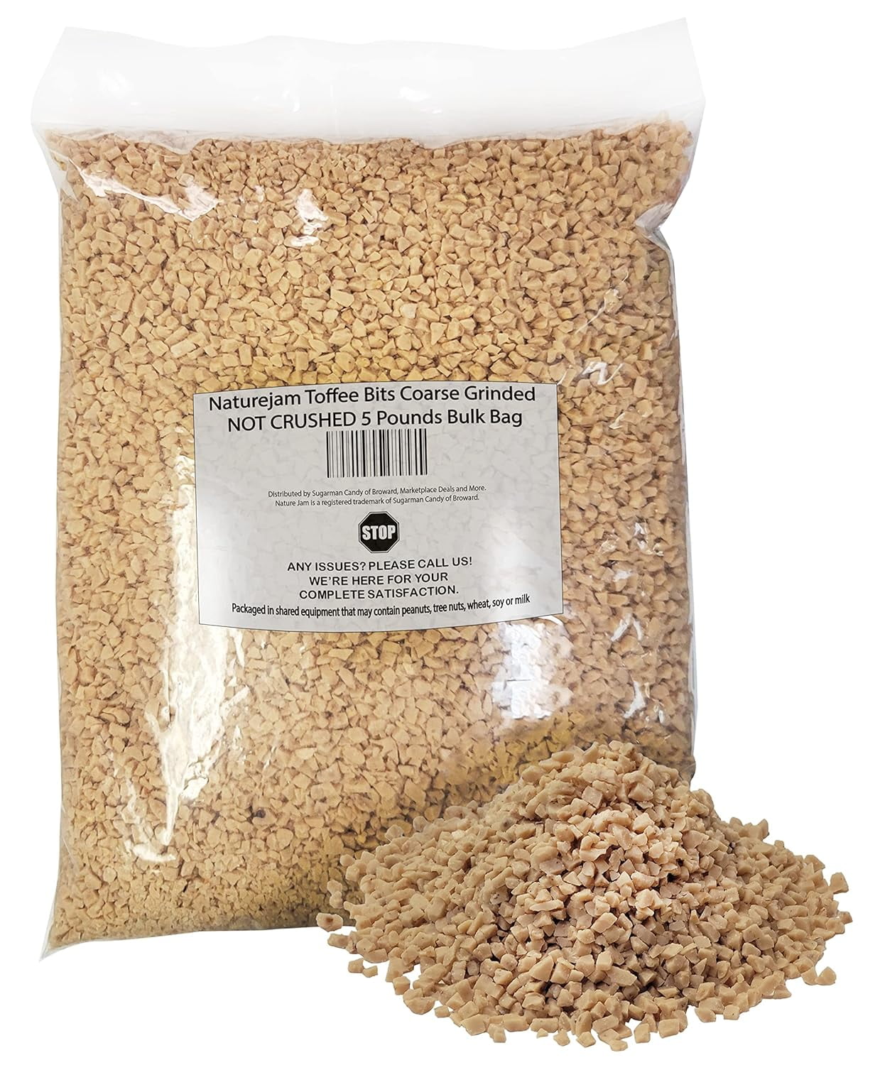 Naturejam Toffee Bits Coarse Grinded NOT CRUSHED 5 Pounds Bulk Bag ...