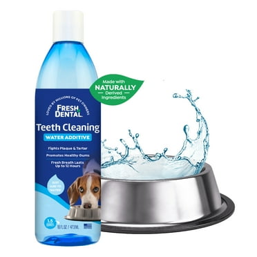 Dental Fresh Advanced Plaque & Tartar Water Additive for Dogs, 17oz ...