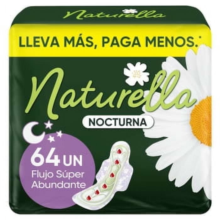 Naturella Extra Long Night Feminine Towels 64 pcs - Walmart.com
