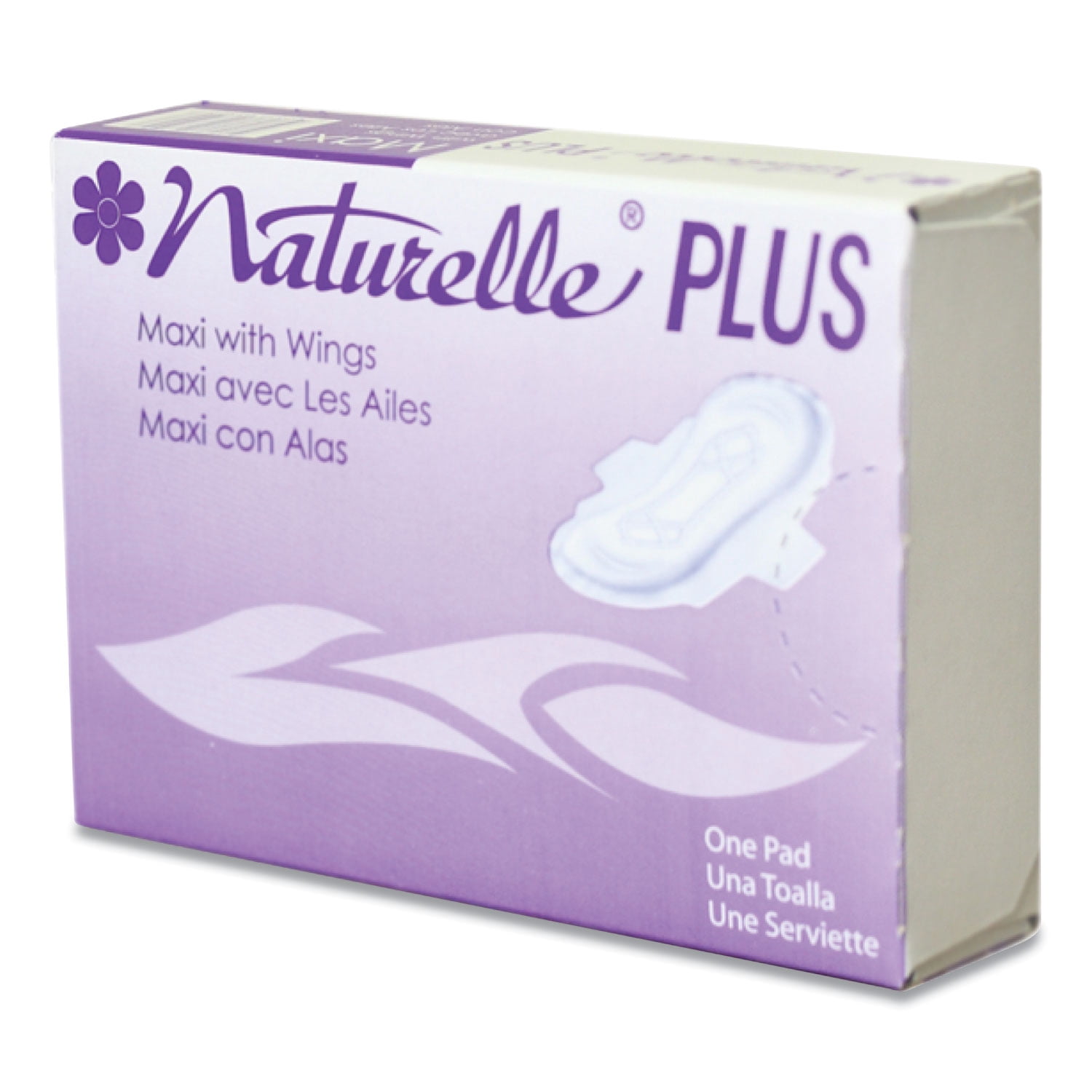 Naturelle Maxi Pads Plus, #4 With Wings, 250 Individually Wrapped ...
