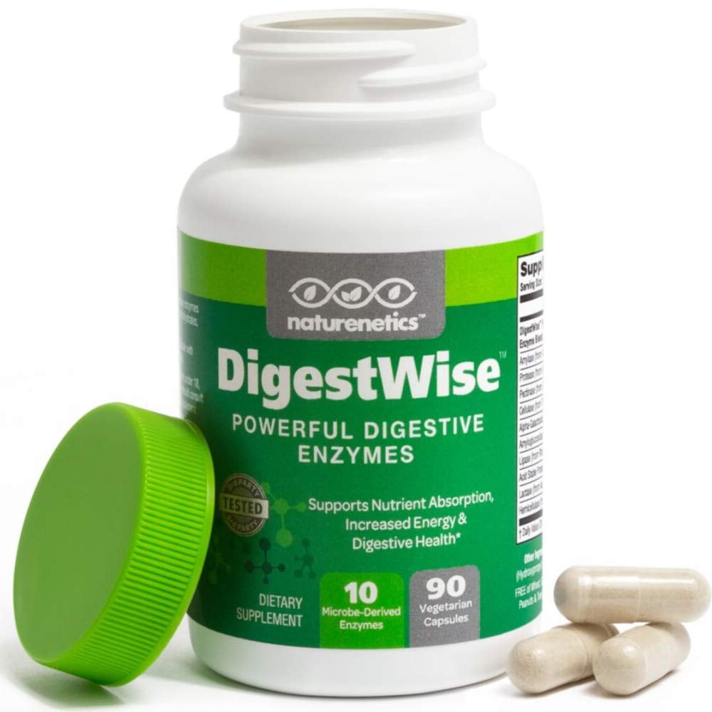 Naturenetics DigestWise Digestive Enzymes - 10 Powerful Vegan Enzymes ...