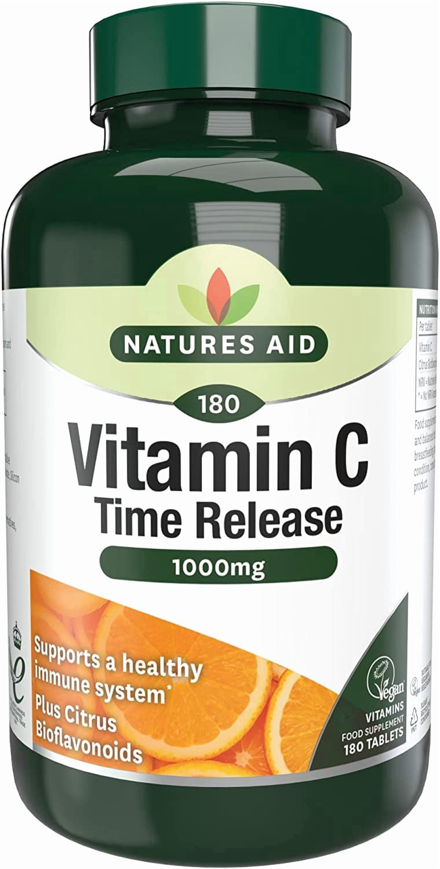 Natures Aid - Vitamin C Timed Release 1000mg (180 Tablets) - Walmart.com