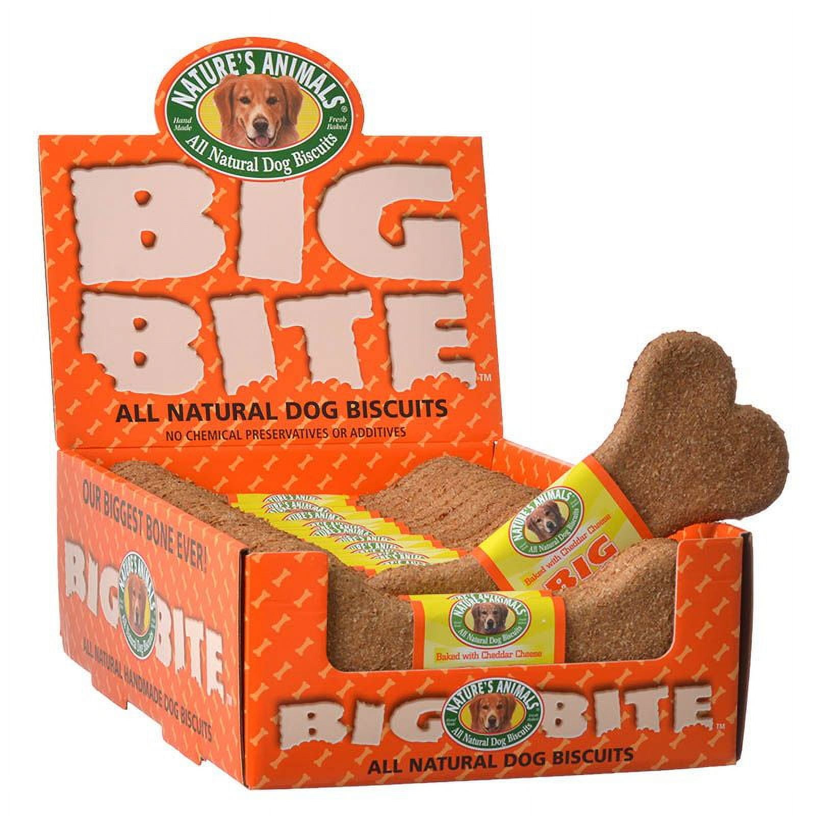 Natures Animals Big Bite Dog Treat - Cheddar Cheese Flavor - 24 Pack ...