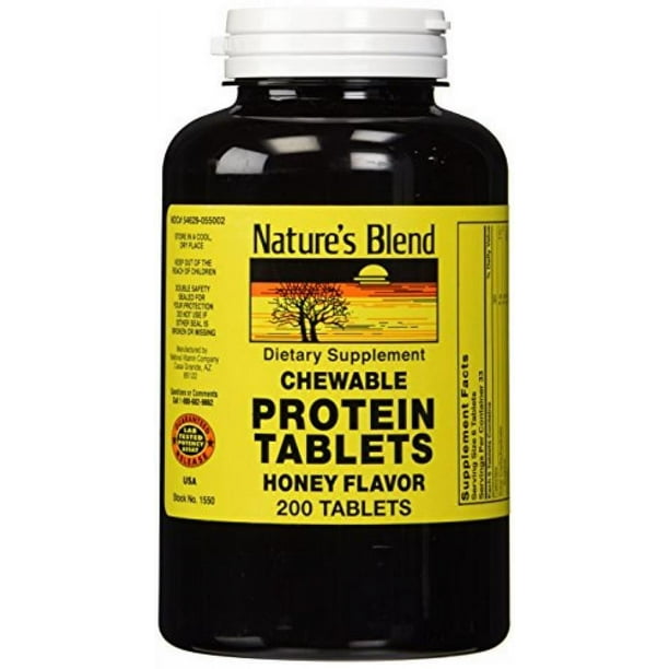 Natures Blend Protein Tablets Honey Flavor 200 Tablets - Walmart ...