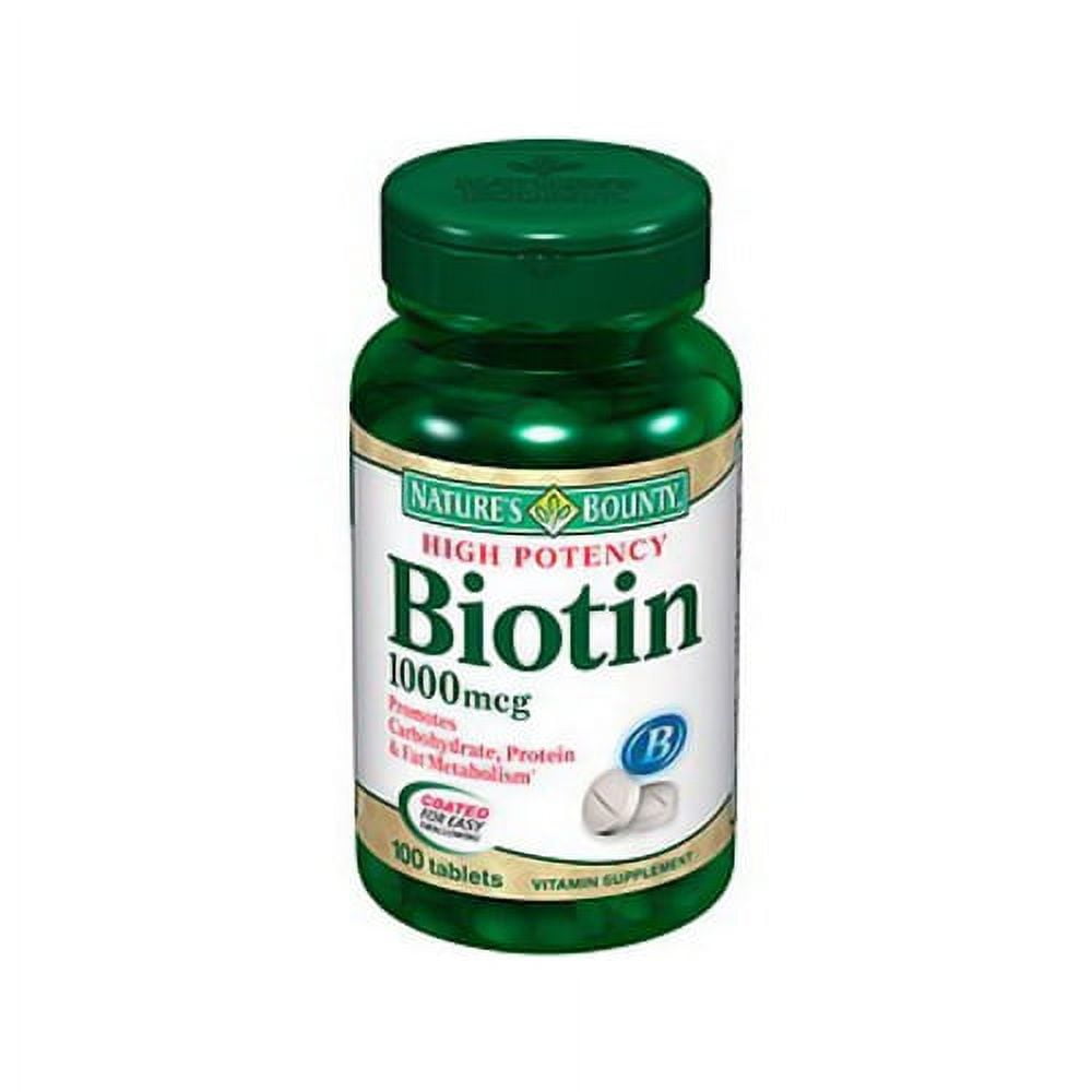 Natures Bounty Biotin 1000 Mcg High Potency Tablets - 100 Ea - Walmart ...