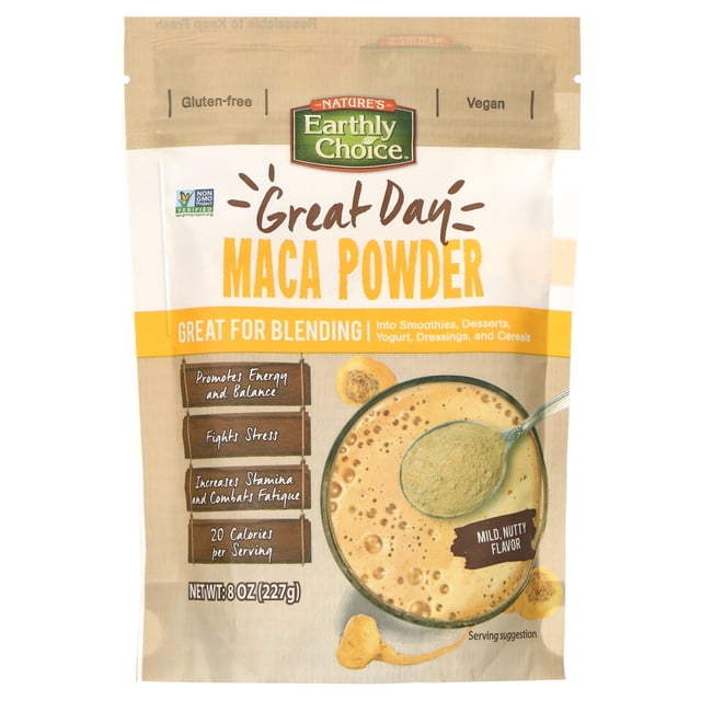 Natures Earthly Choice Powder Blend Maca Gluten Free Bag, 8 Oz ...