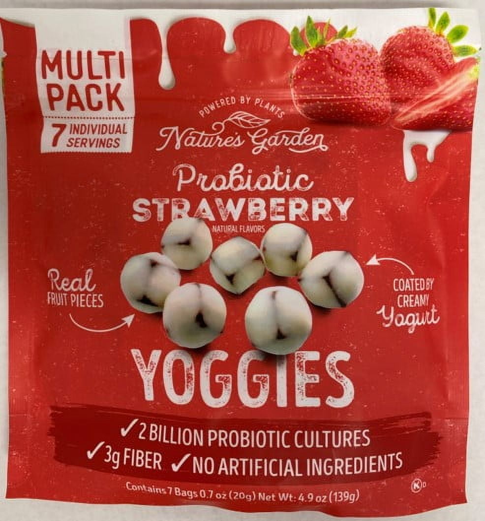 Natures Garden Probiotic Strawberries Yoggies 12 ct - Walmart.com