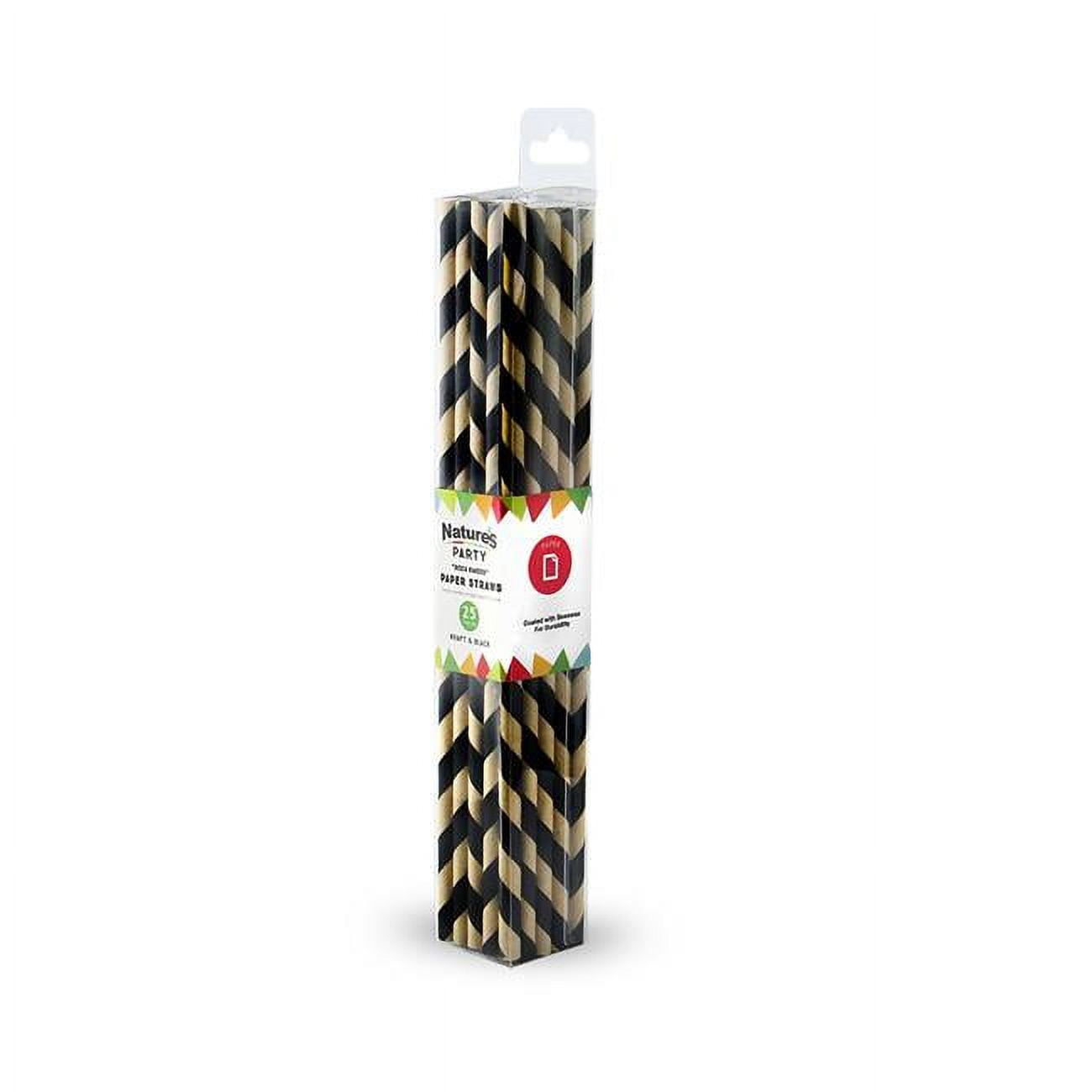 Natures Party 8NPCHP21KB-nparty045 8 in. Paper Straws with Bees Wax ...