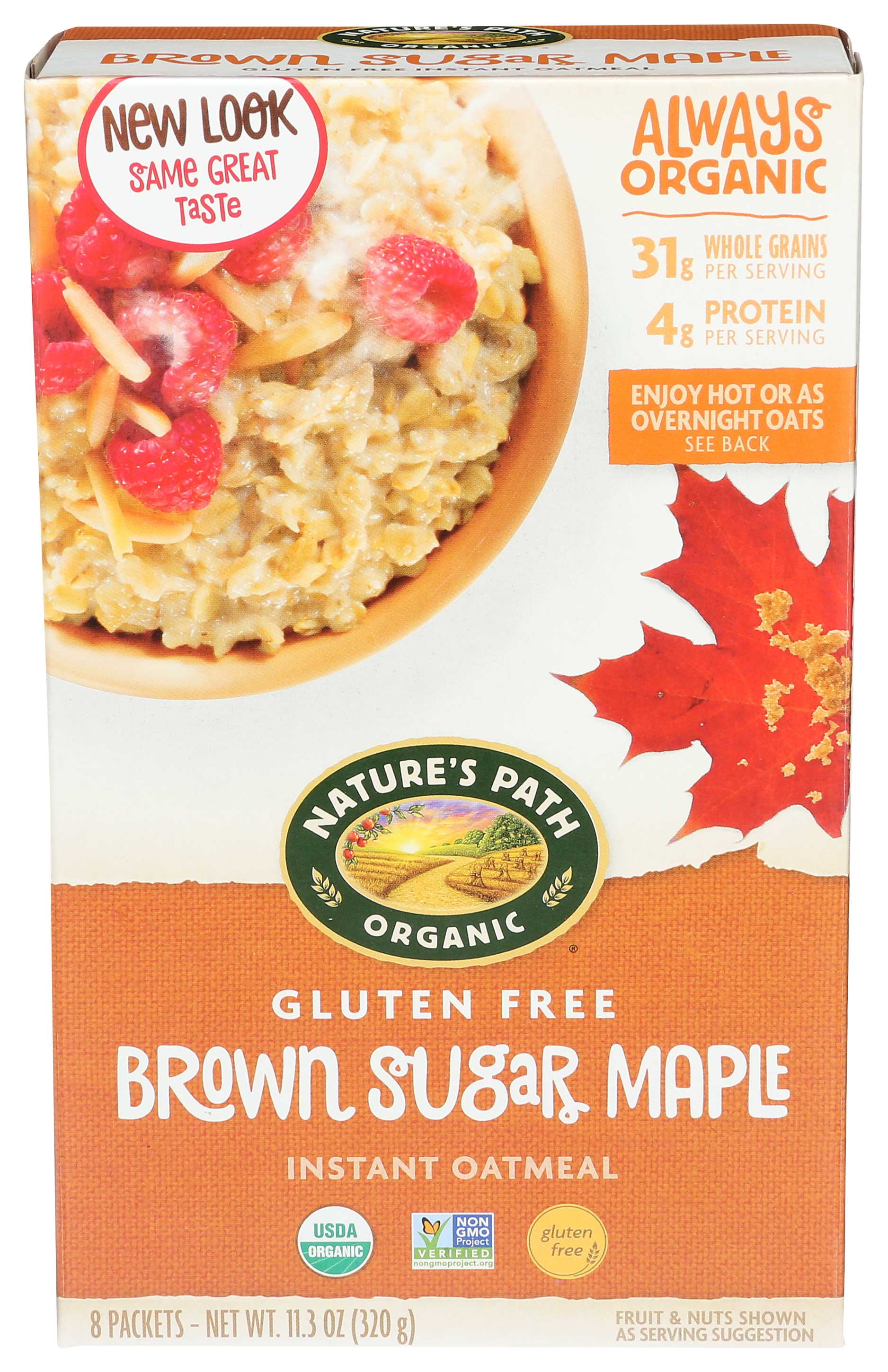 Natures Path Organic Brown Sugar Maple Hot Oatmeal, 11.3 Ounce -- 6 per ...