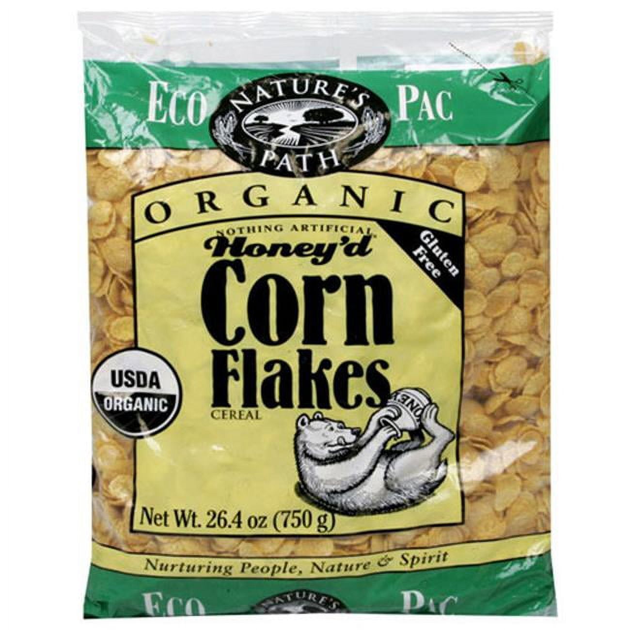 Natures Path Organic Honey'd Corn Flake Cereal - Walmart.com