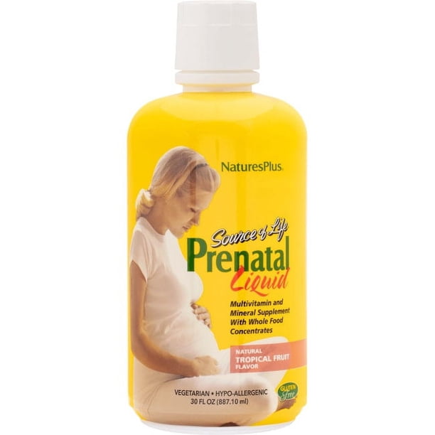 Nature's Plus Source of Life, Prenatal Liquid, Natural Tropical Fruit ...