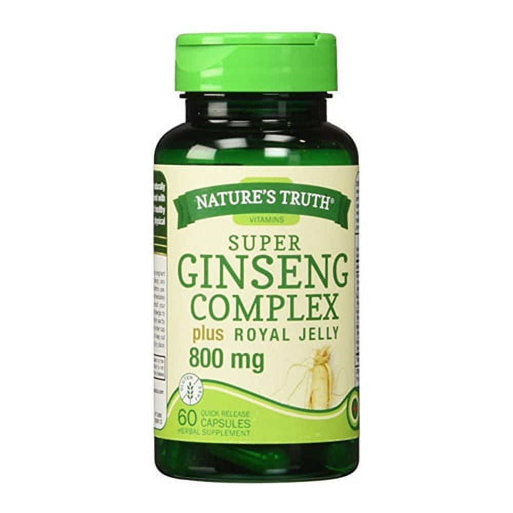 Natures Truth Super Ginseng Complex Plus Royal Jelly 800mg Capsules, 60 ...
