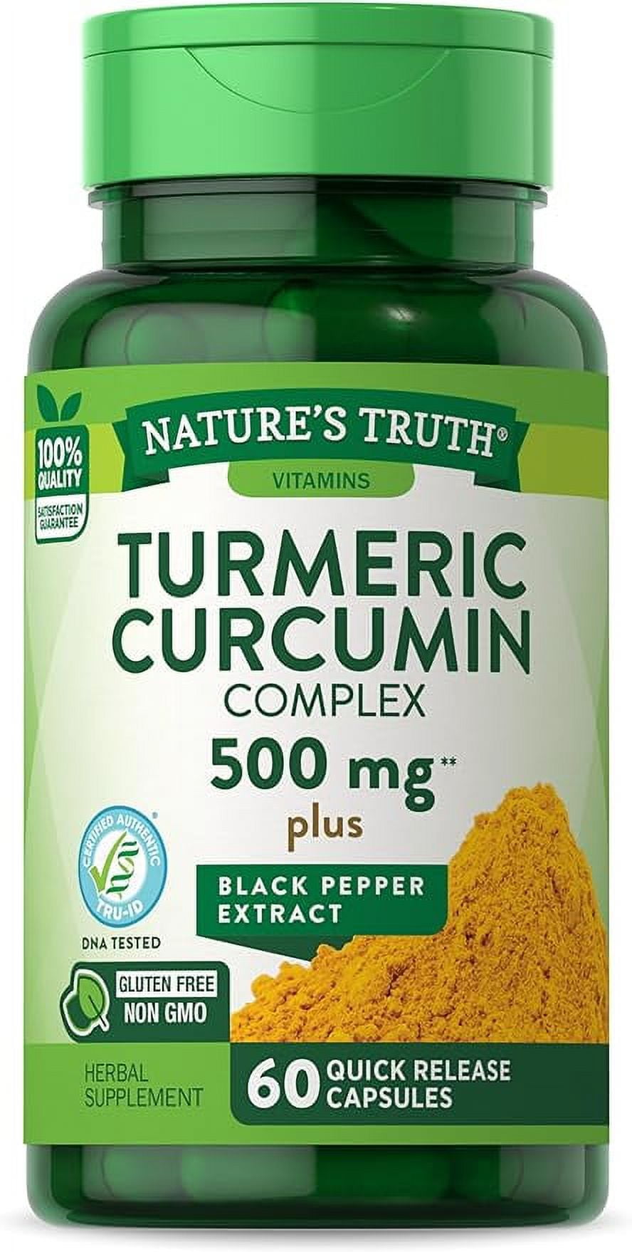 Natures Truth Turmeric Curcumin Complex 500 Mg Plus Black Pepper ...