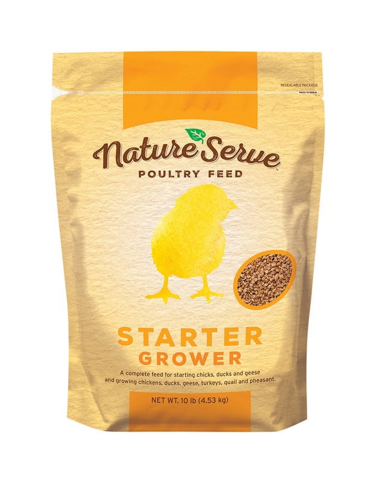 NatureServe 10LB Chick Starter/Grower Feed, Essential Oils, Non ...