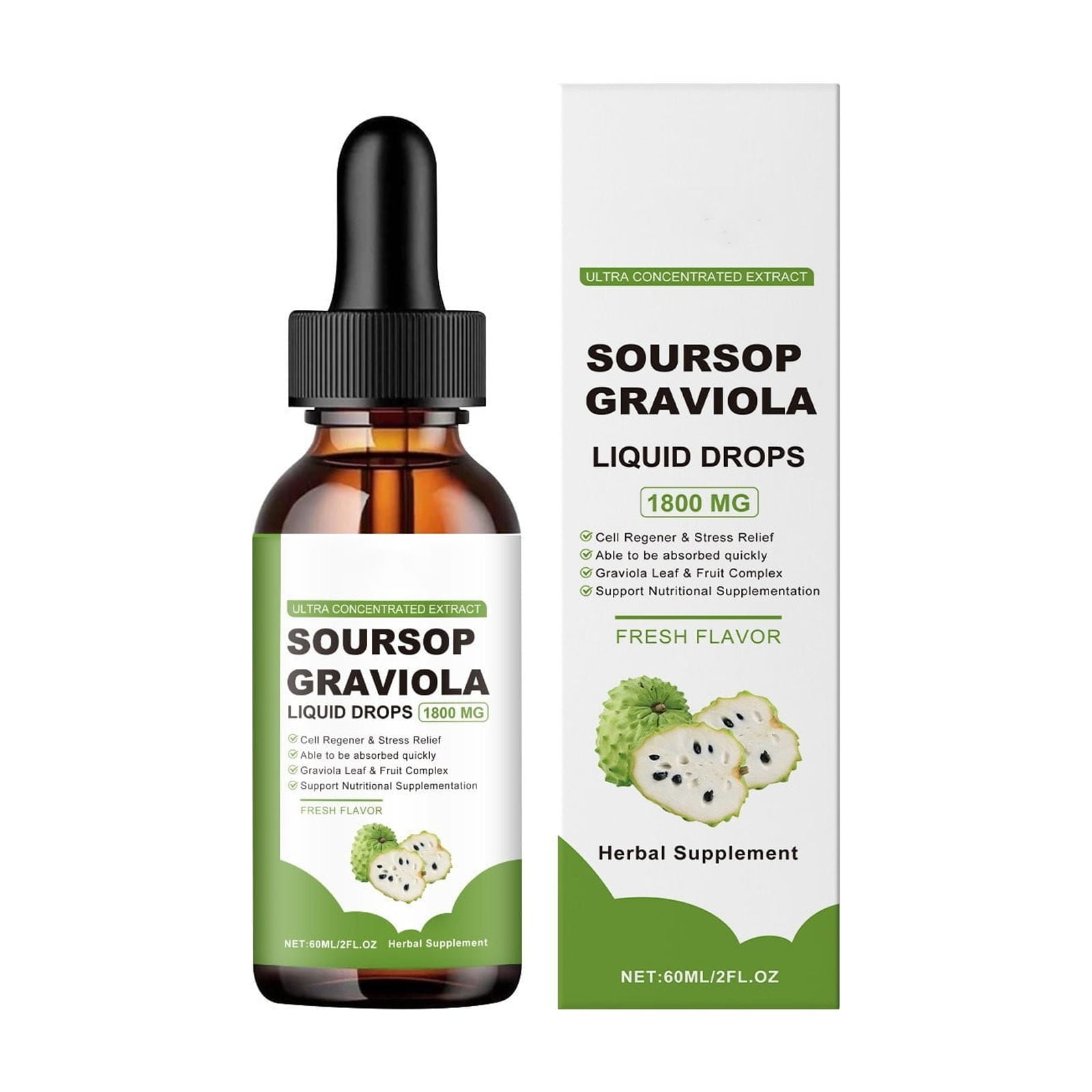 Naturesours Advanced Soursop Drops Organic Adaptogen Blend Stress ...