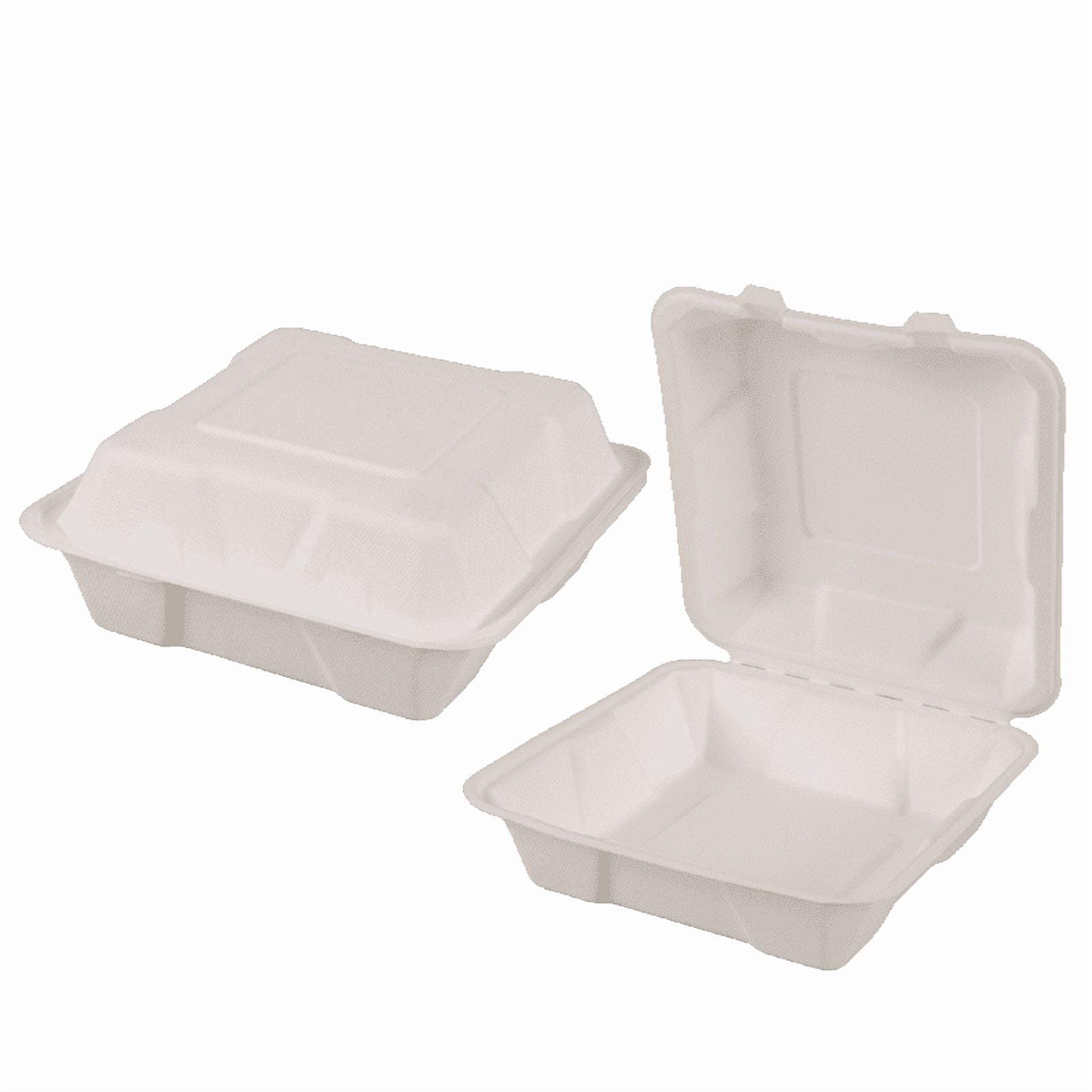 Compostable 8" x 8" x 3.2 Take-Out Container Lids (100 Pack) | for Food ...