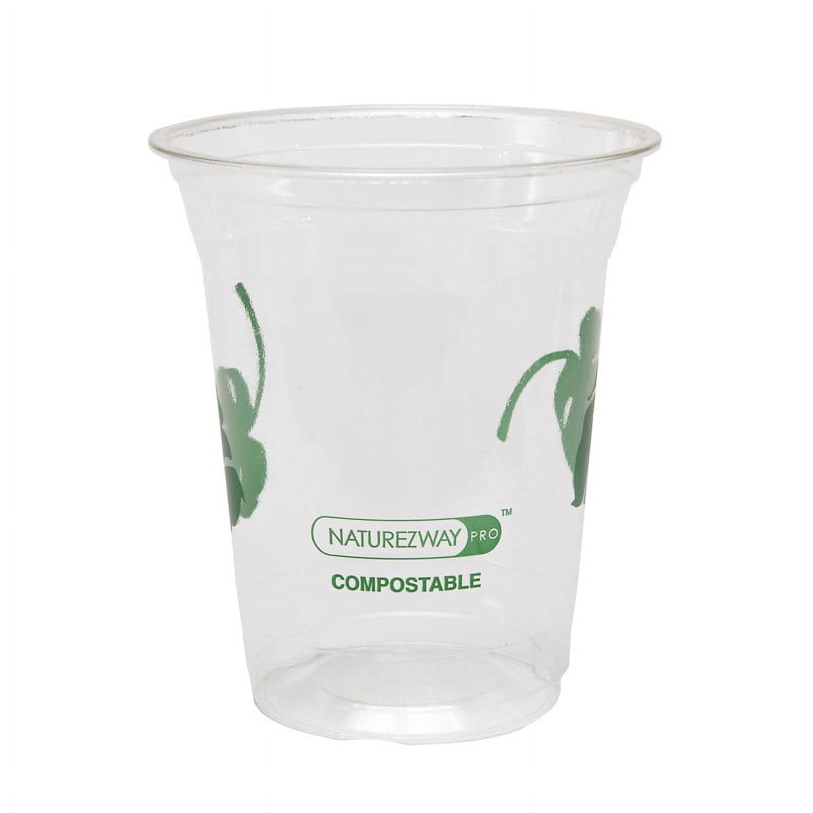 Naturezway Pro 50 Pack Compostable Cold Cups (12 oz.) - Leak Proof ...