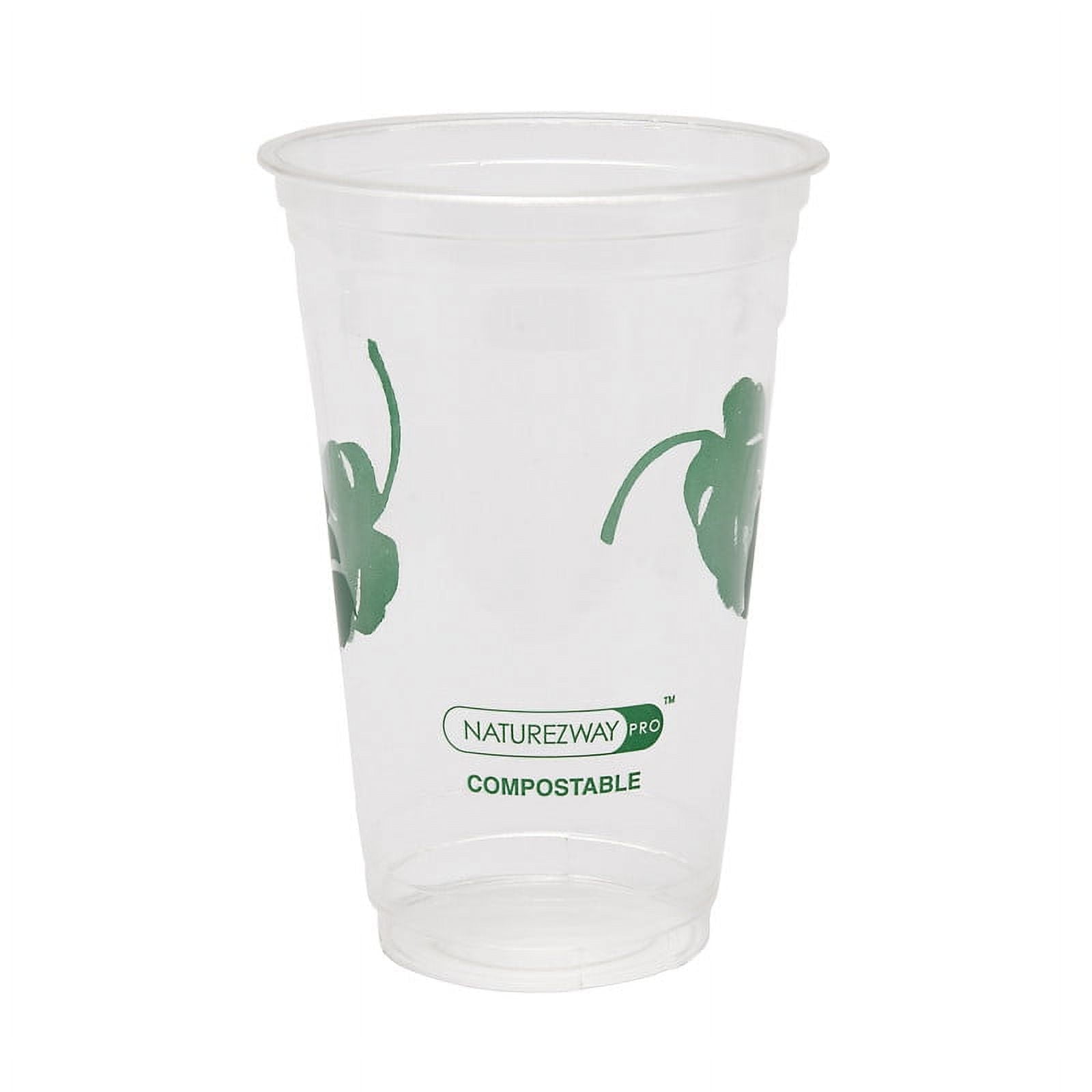 Naturezway Pro 24 oz Compostable Cold Cups | 50 Pack | Leak-Proof ...