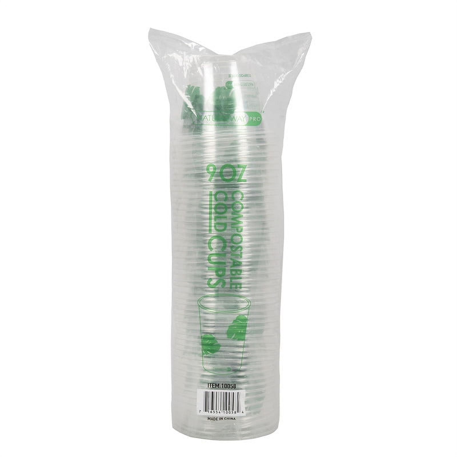 NATUREZWAY Pro 9 oz Compostable Cold Cups | 1000 Pack | Plant-Based ...