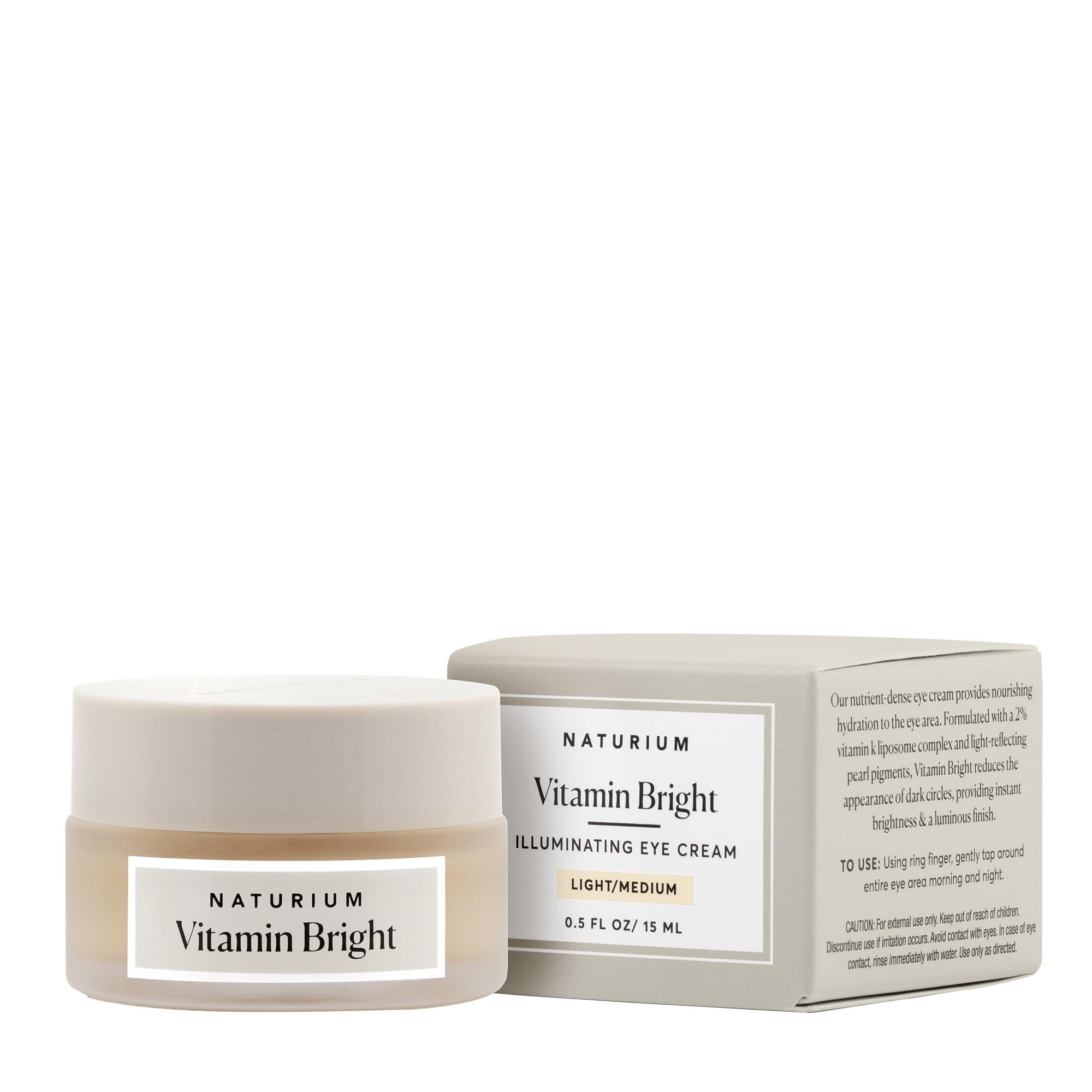 Naturium Vitamin Bright Illuminating Eye Cream, Under Eye Repair Cream ...