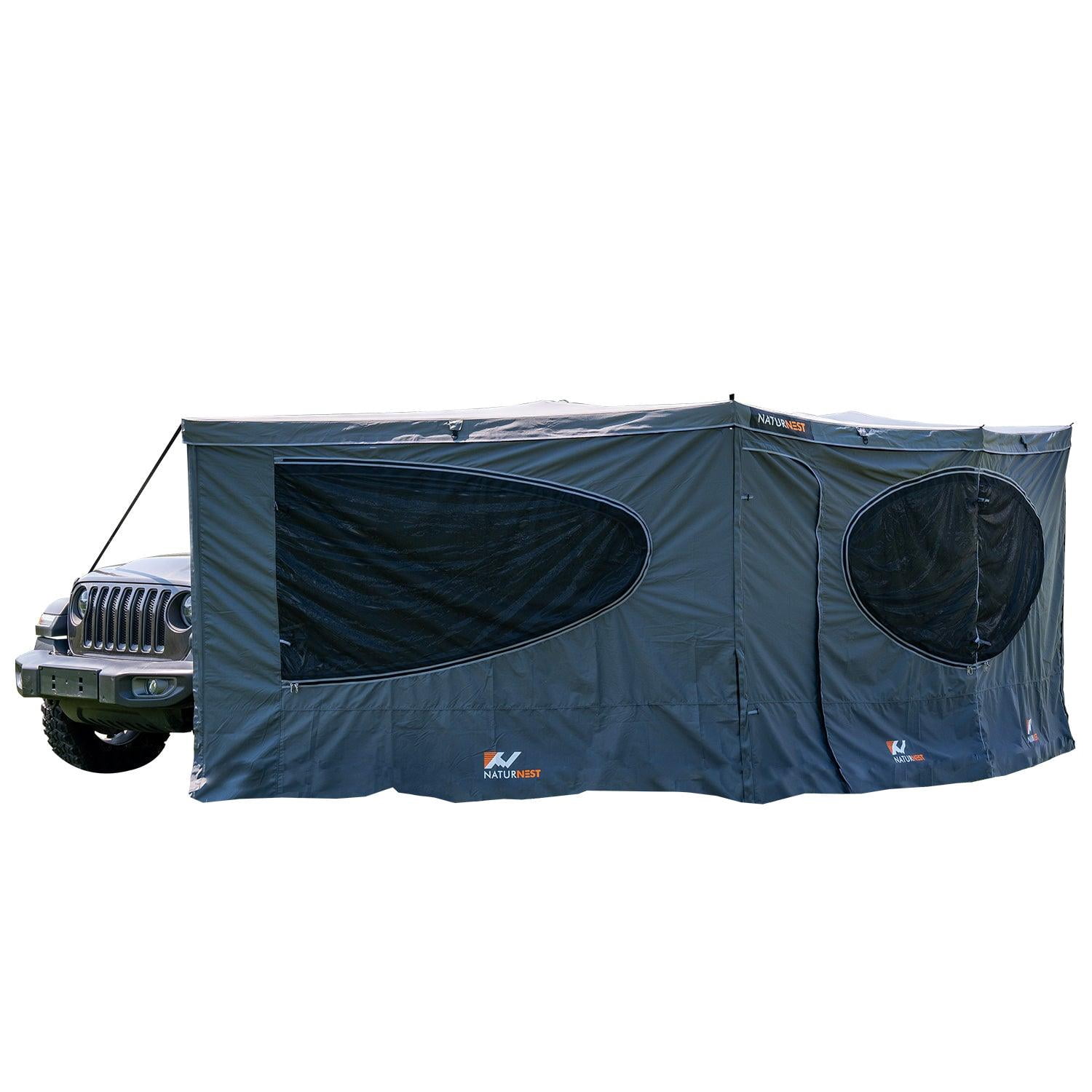 Naturnest Awning Room Tent, 270 Degree Extended Awning Mounted on the ...