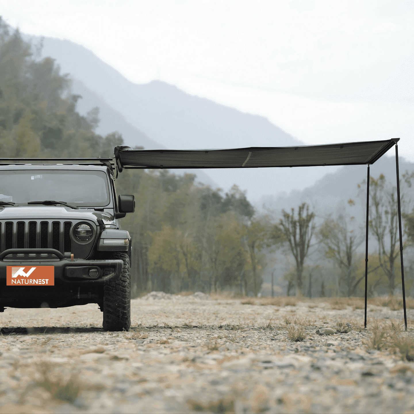 Naturnest Vehicle Awning Retractable, 6.6ft x 10ft, Height Adjustable 1 ...